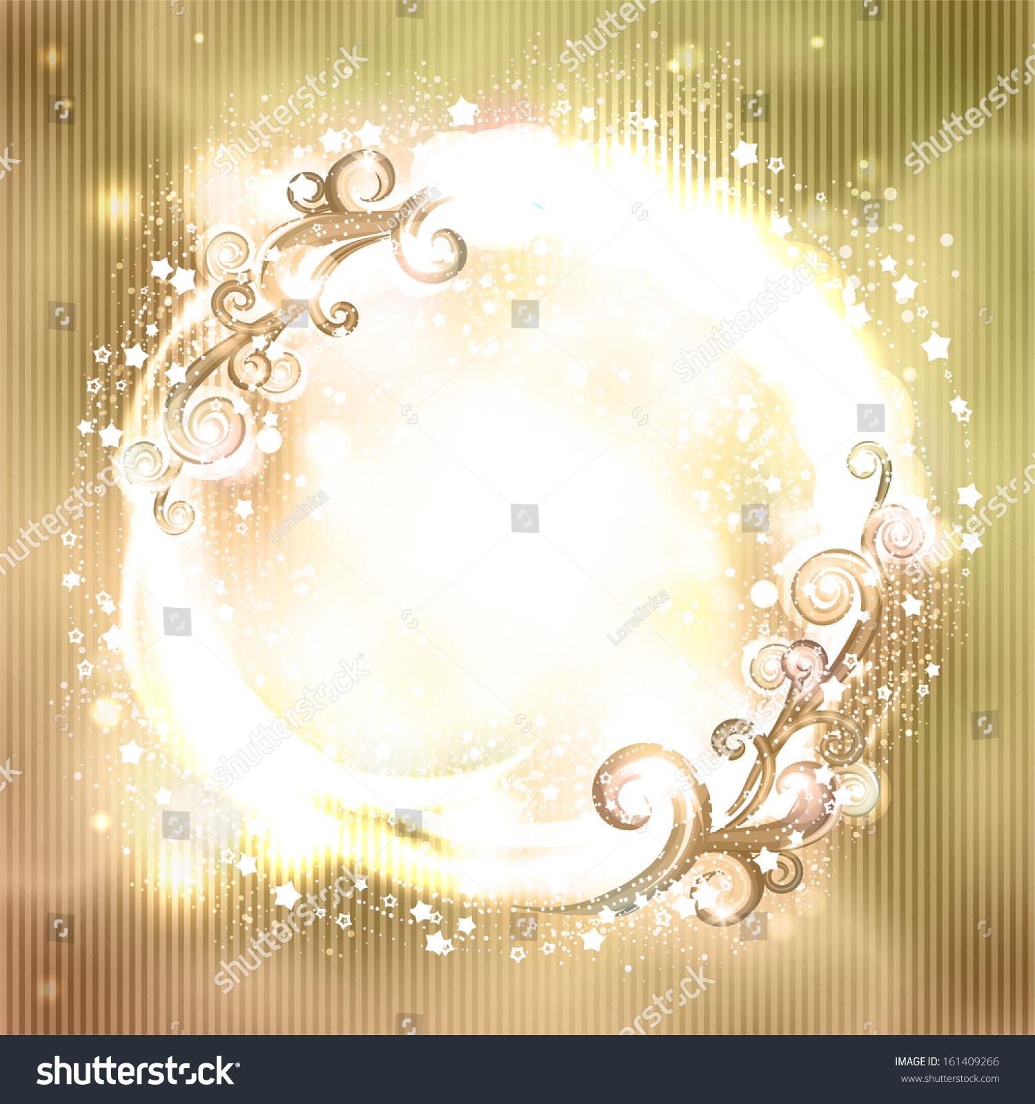 Vector Sparkling Round Frame Holiday Background Stock Vector (Royalty ...