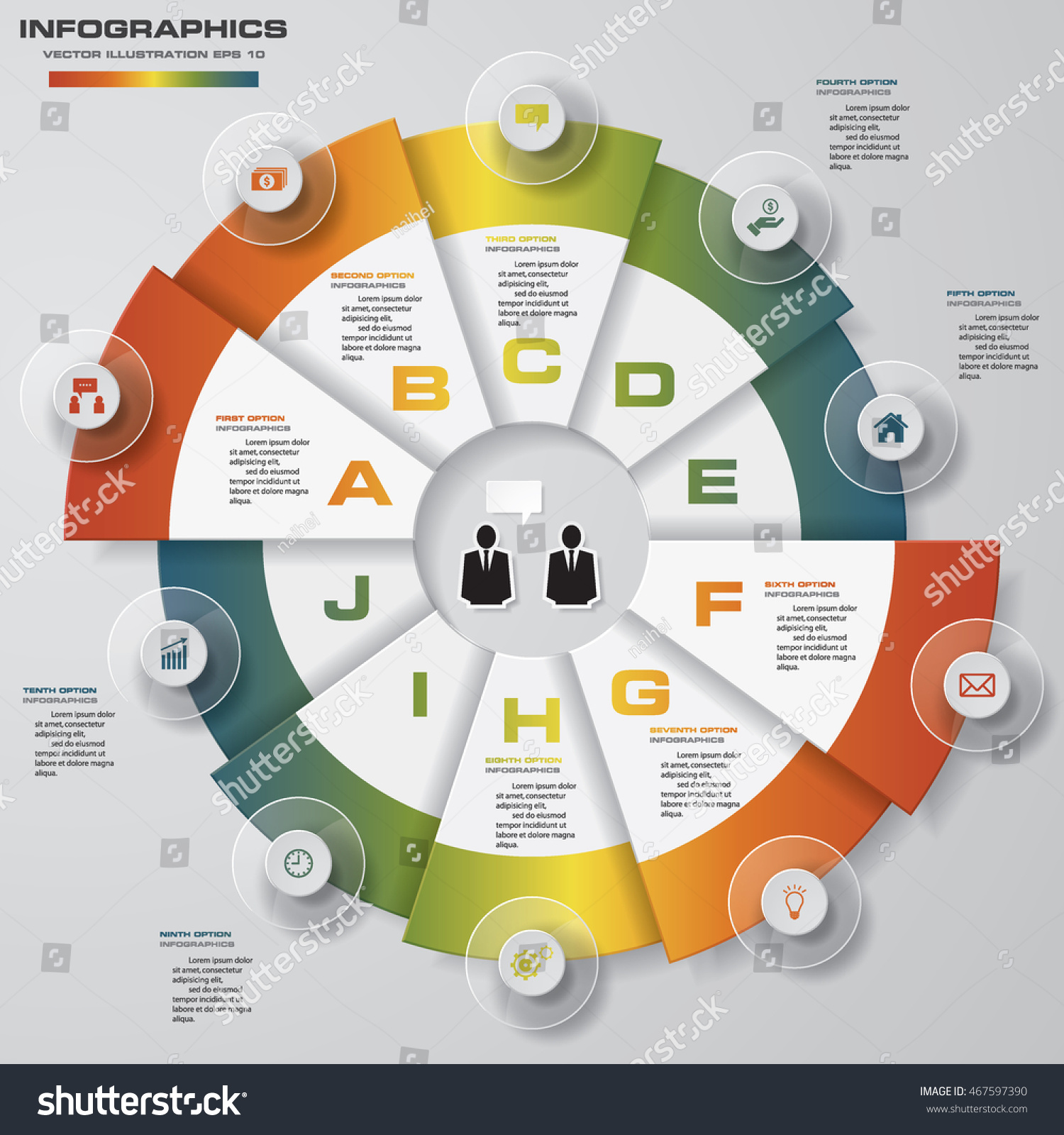 Vector Spectrum Color Template Presentation Chart: เวกเตอร์สต็อก (ปลอด ...