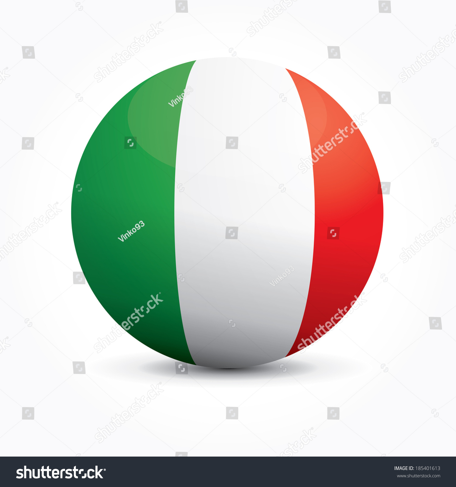 Vector Sphere Italian Flag Stock Vector (Royalty Free) 185401613 ...