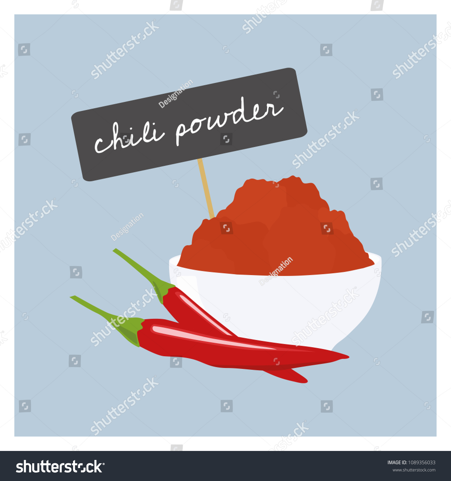 Vector Spice Chili Powder Stock Vector (Royalty Free) 1089356033 ...