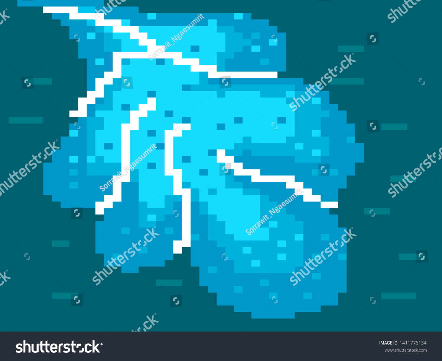 Vector Splash Illustration Pixel Graphic Stock Vector (Royalty Free ...