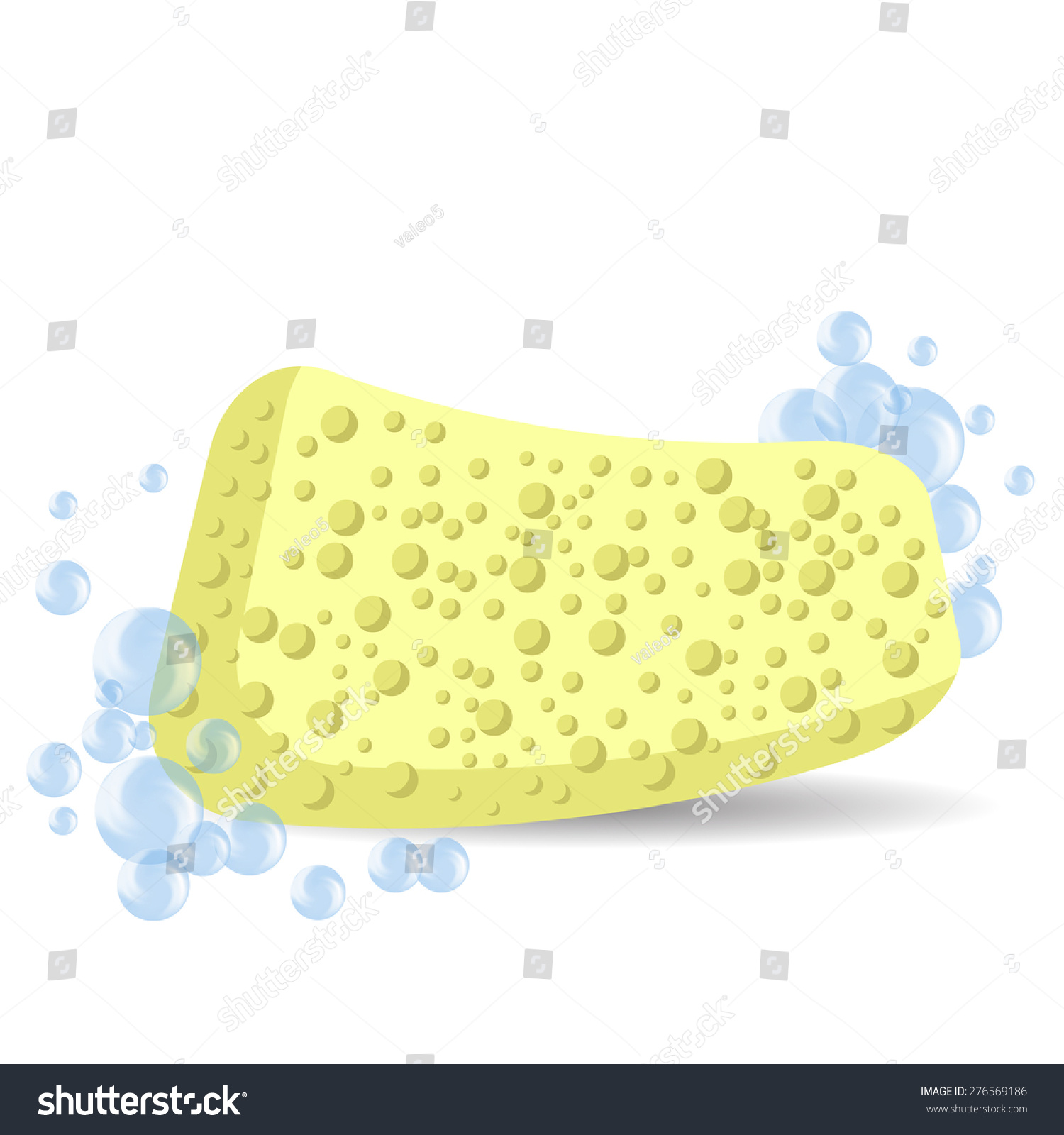 Vector Sponge Bath Foam Bubbles Isolated Stock Vector (Royalty Free ...