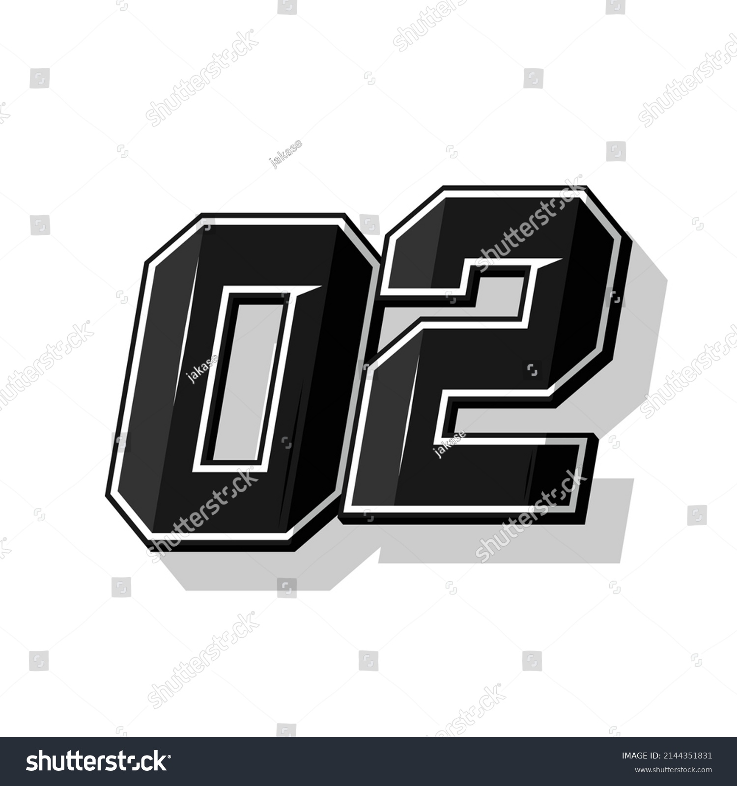 Vector Sports Numbers 02 Simple Design Stock Vector (Royalty Free ...