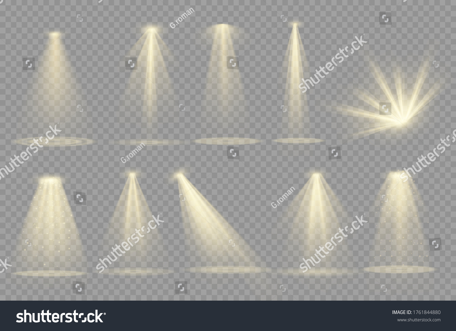 Vector Spotlight Light Effectglow Isolated White: Vector có sẵn (miễn ...