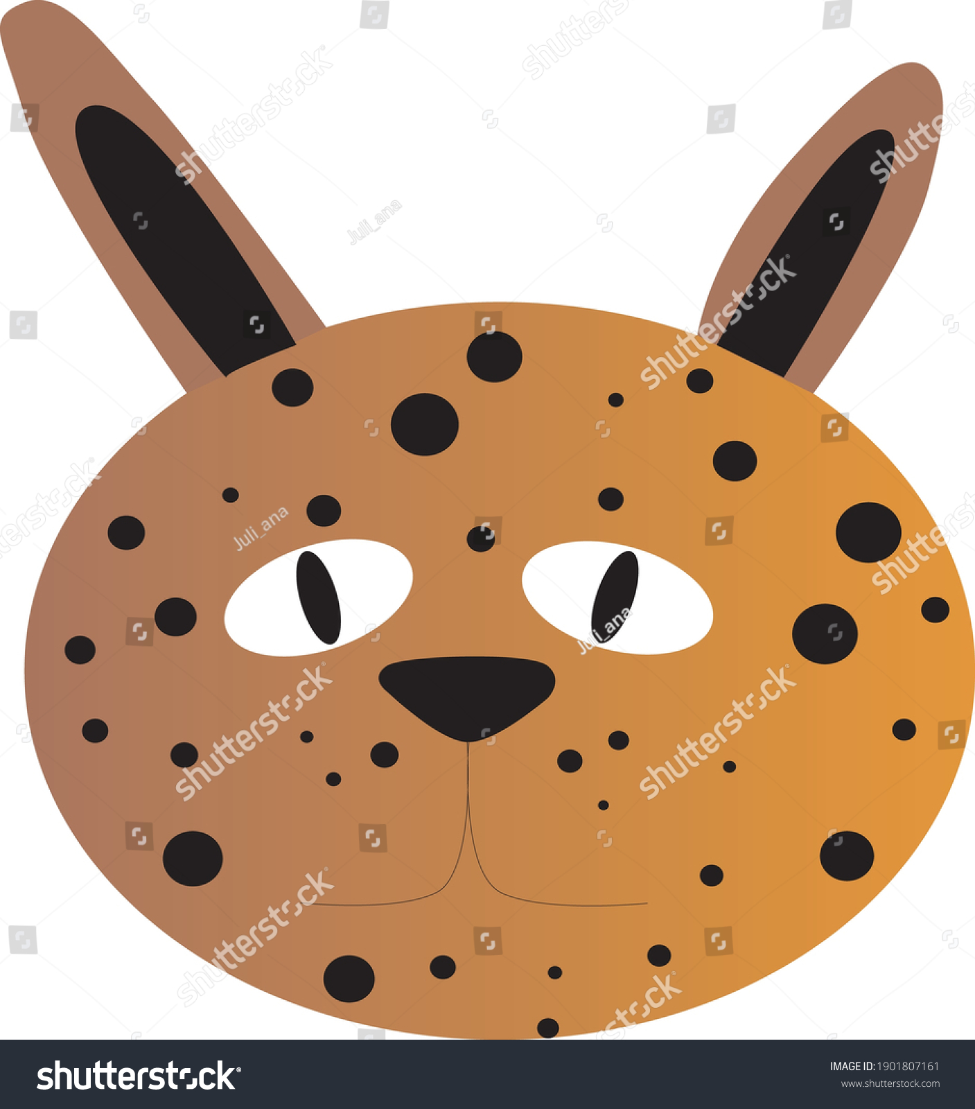 Vector Spotted Bunny Cartoon Character Stock Vector (Royalty Free ...
