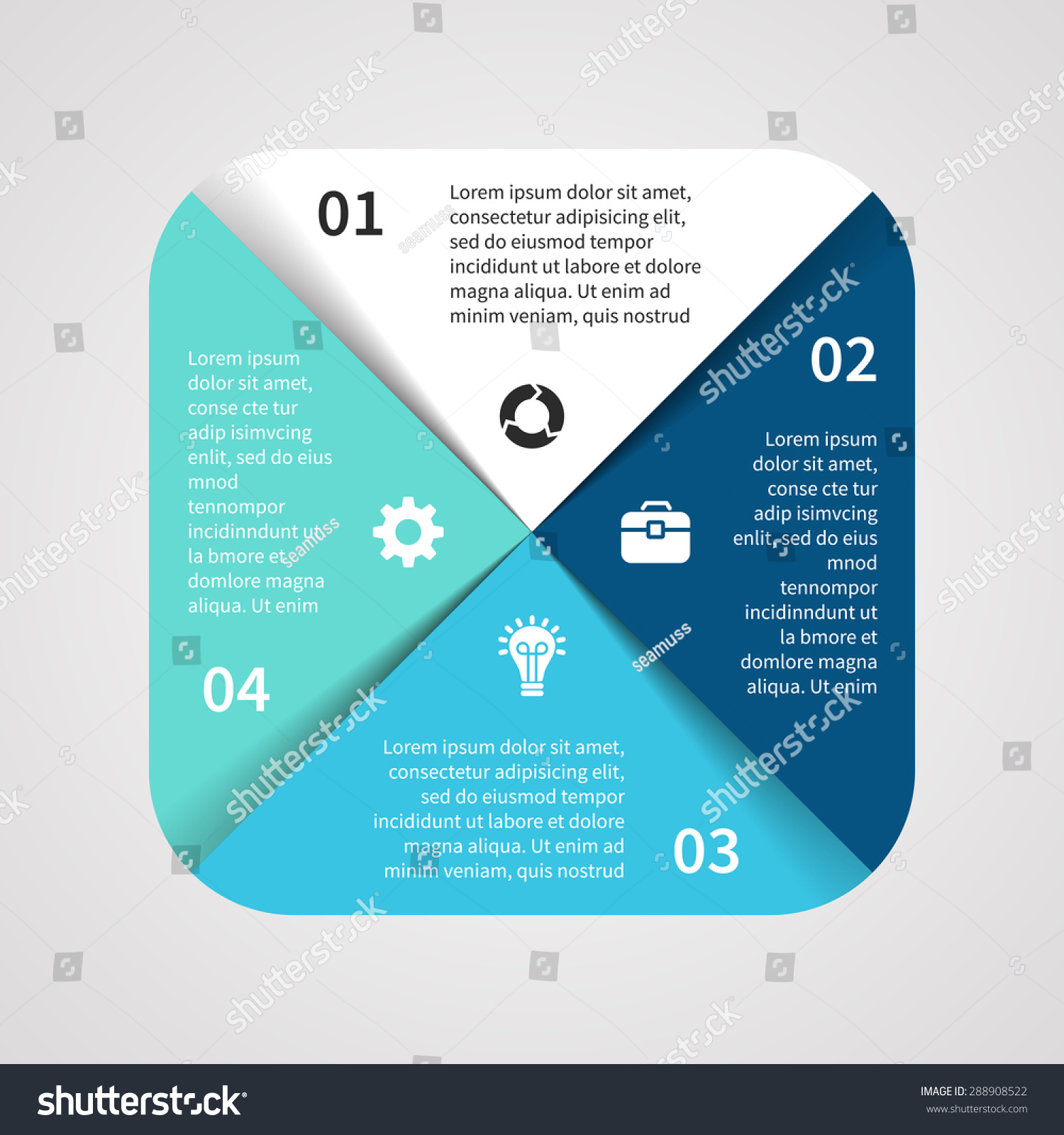 Vector Square Infographic. Template For Cycle Diagram, Graph ...