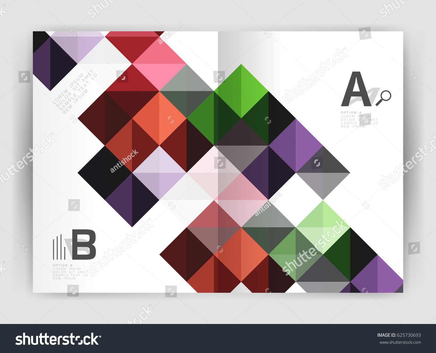 Vector Square Leaflet Business A4 Print Stock Vector (Royalty Free ...