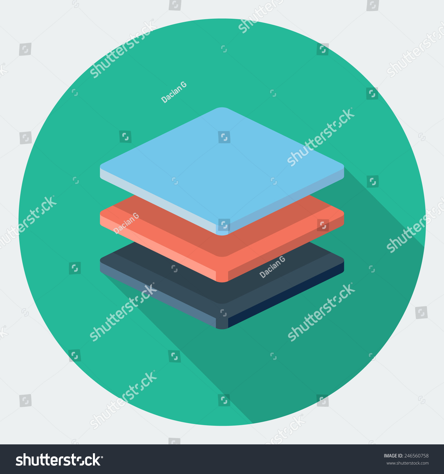 Vector Stack Of Files Icon - 246560758 : Shutterstock
