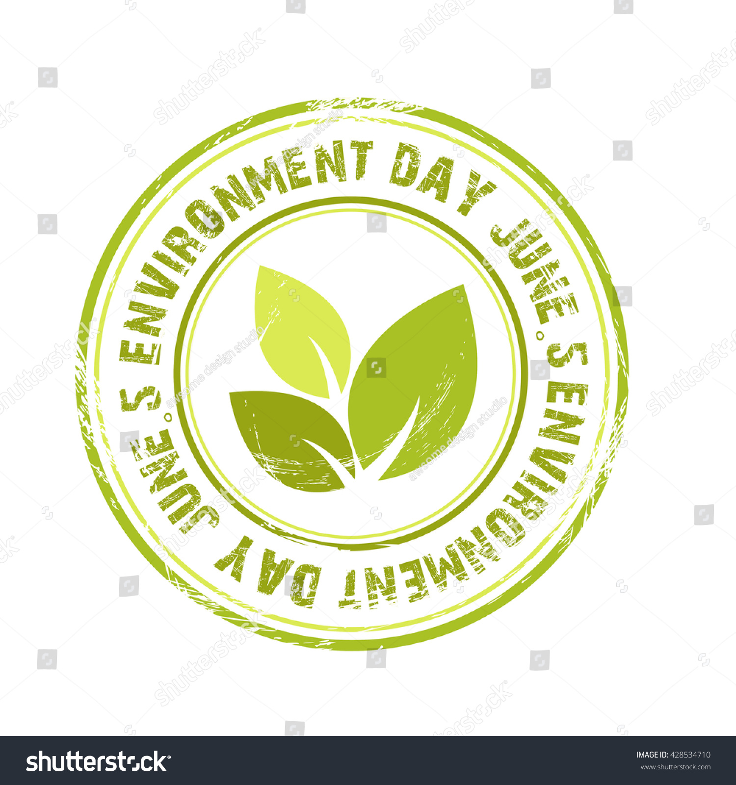 Vektor Stok Vector Stamp World Environment Day (Tanpa Royalti ...