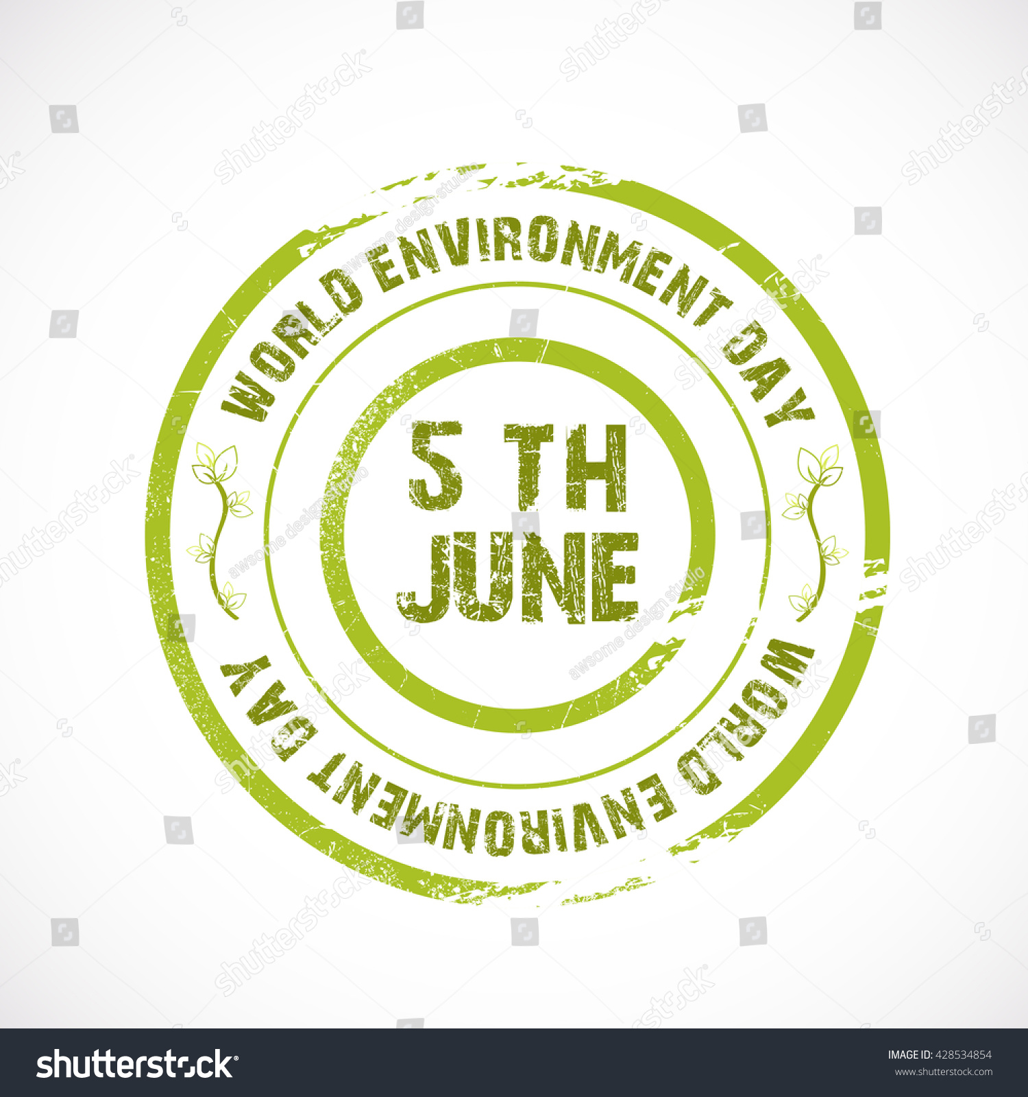 Vector Stamp World Environment Day Stock Vector (Royalty Free ...