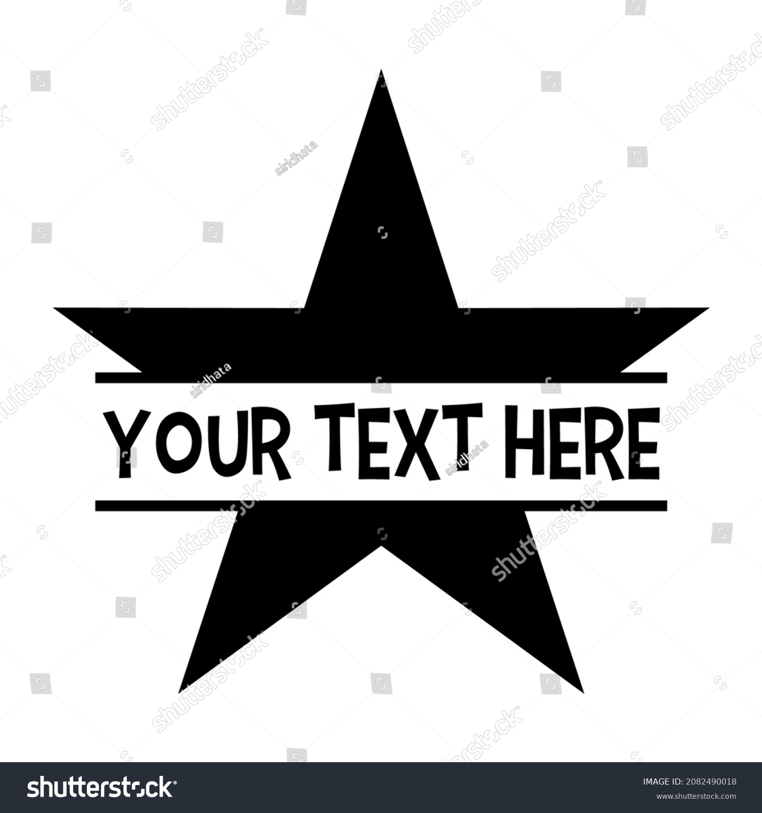 Vector Star Name Frame On White Stock Vector (Royalty Free) 2082490018