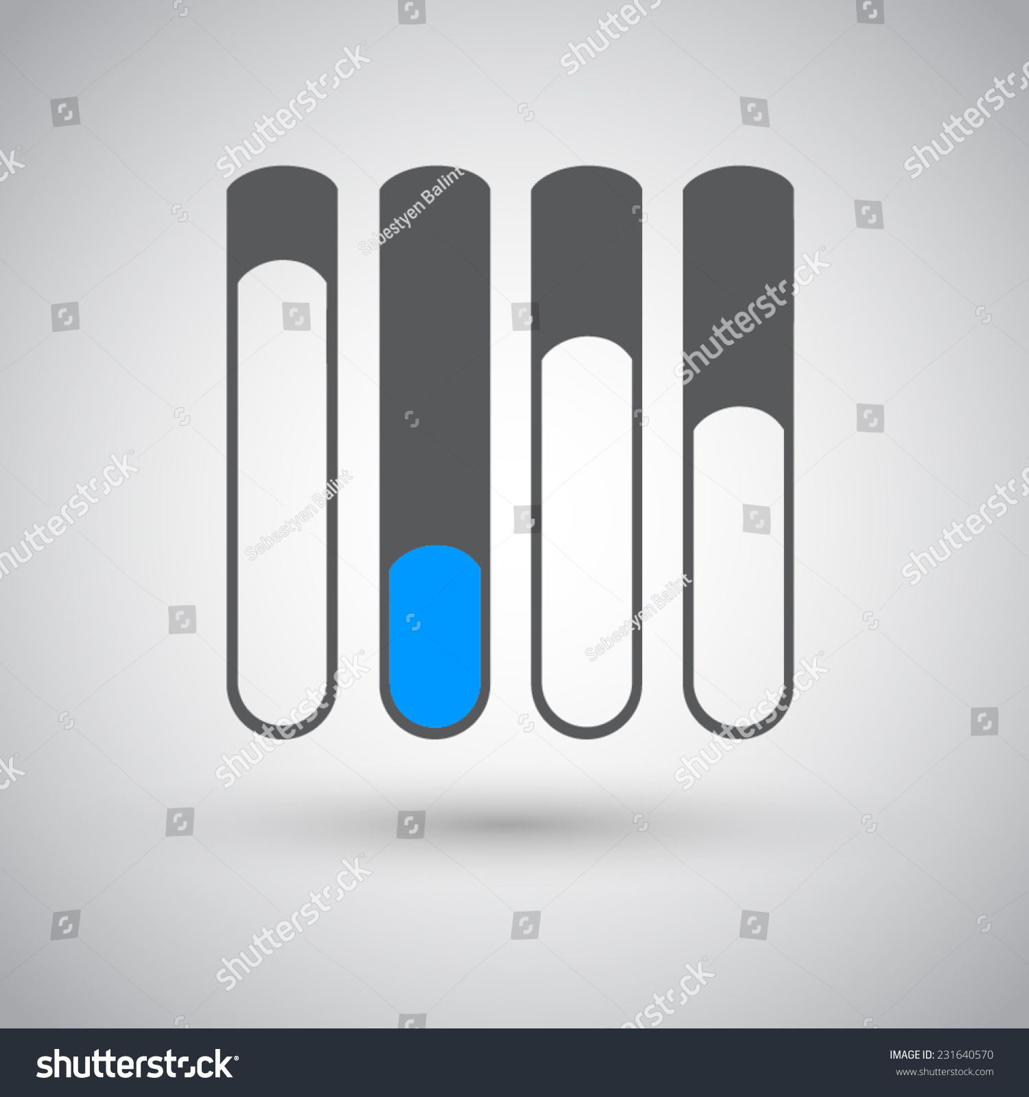 Vector Statusbars Flat Design Stock Vector (Royalty Free) 231640570 ...