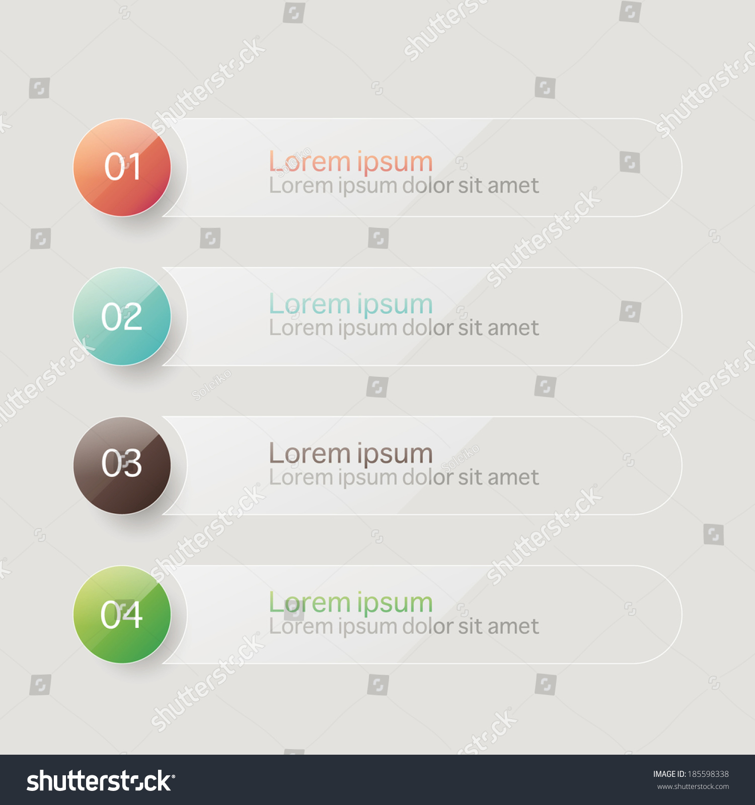 Vector Steps Progress Banners Colorful Tags Stock Vector (Royalty Free ...