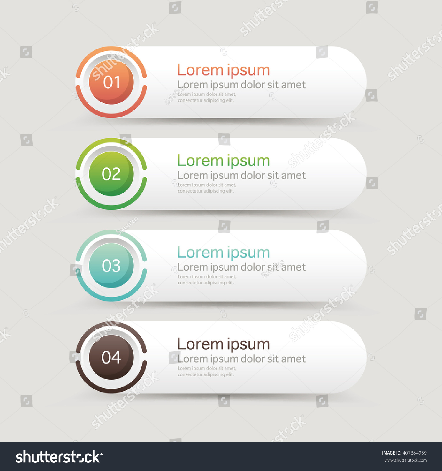 Vector Steps Progress Banners Colorful Tags Stock Vector (Royalty Free ...