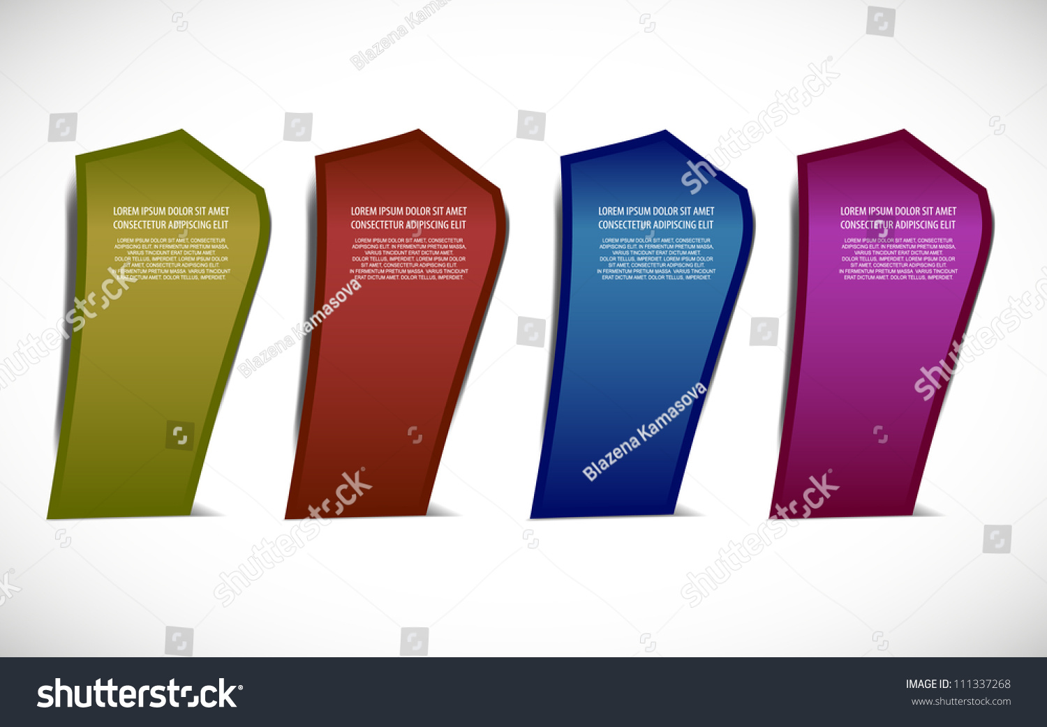Vector Sticker Label Design Text Stock Vector (Royalty Free) 111337268 ...
