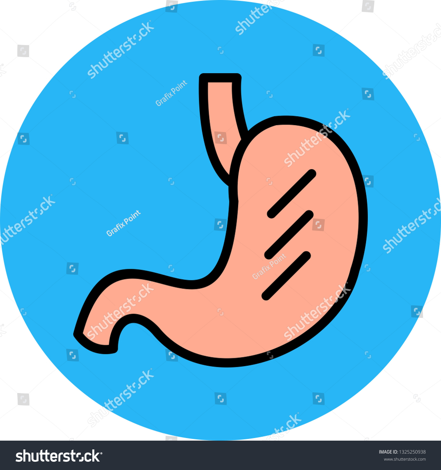 Vector Stomach Icon Stock Vector (Royalty Free) 1325250938 | Shutterstock