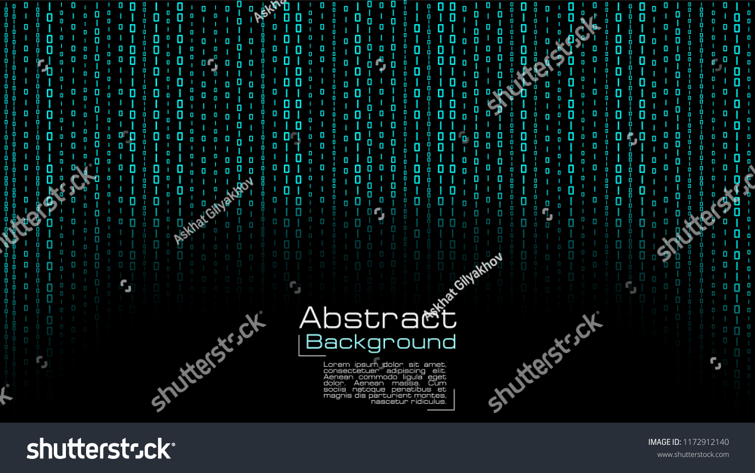Vector Streaming Blue Binary Code On: vector de stock (libre de ...