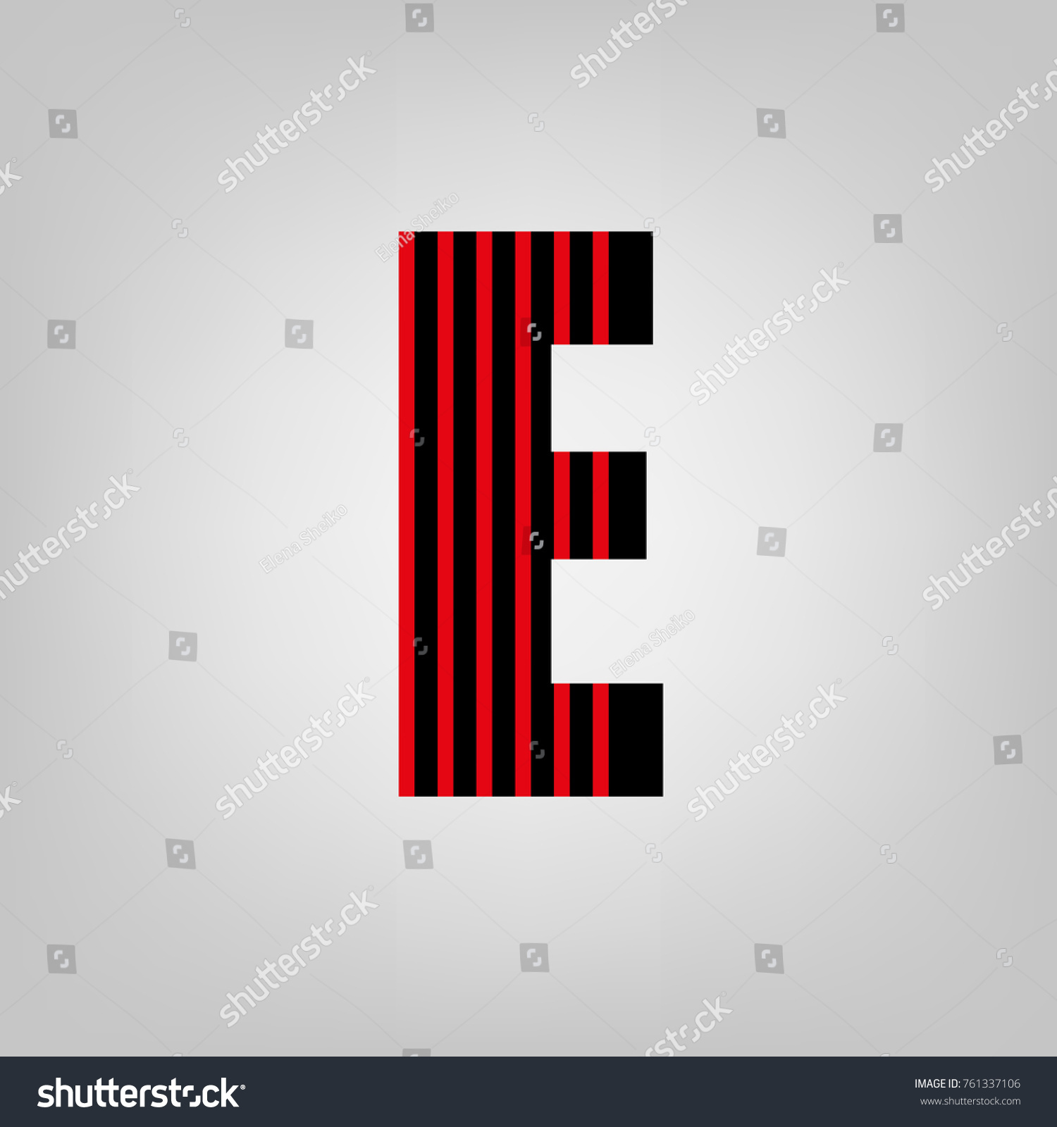 Vector Stripped Alphabet Letter Egray Gradient Stock Vector (Royalty ...