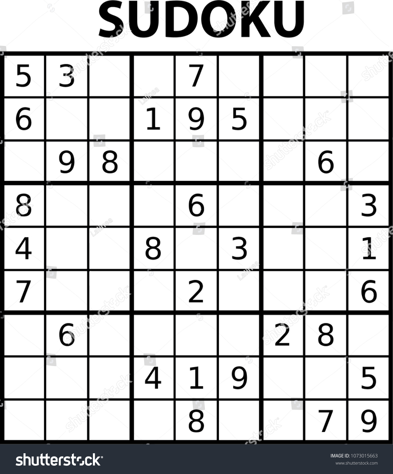Vector Sudoku Puzzle Game Numbers: เวกเตอร์สต็อก (ปลอดค่าลิขสิทธิ์ ...