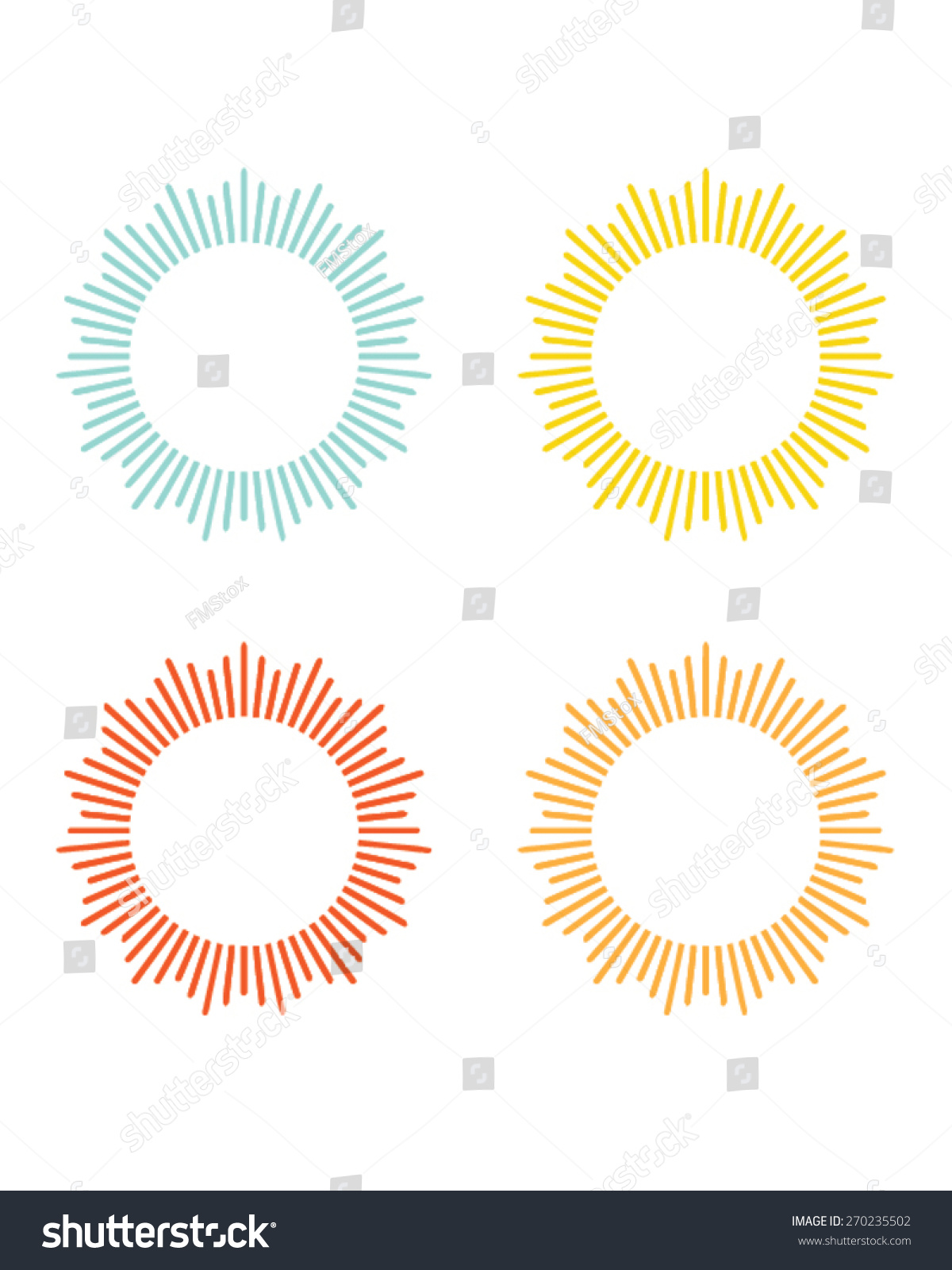 Vector Sun Ray Icon Frame Set: เวกเตอร์สต็อก (ปลอดค่าลิขสิทธิ์ ...