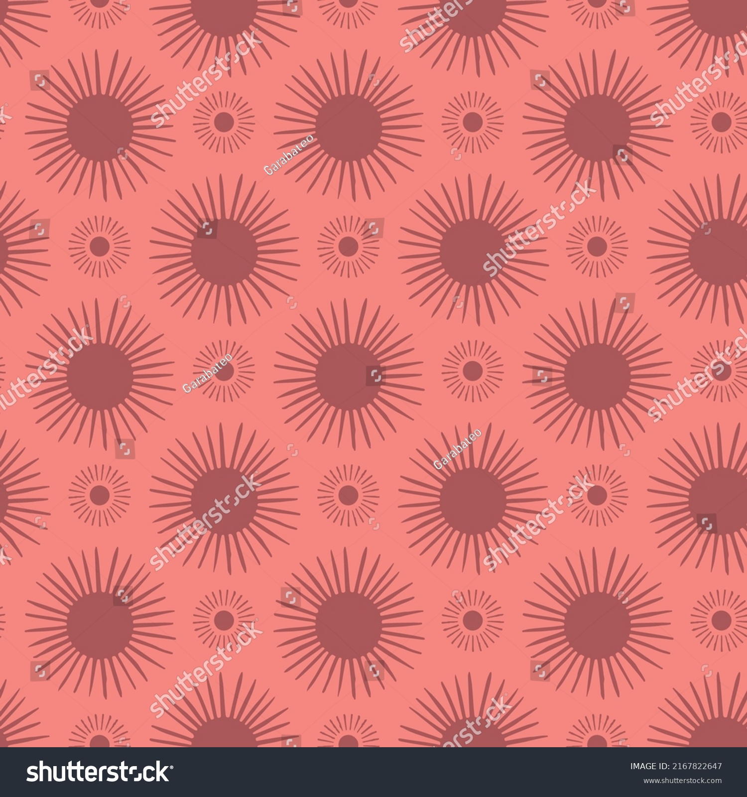 Vector Sun Seamless Pattern Background Perfect Stock Vector (Royalty ...