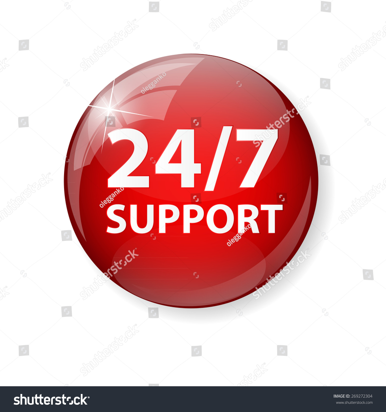 Vector 247 Support Sign Label Template Stock Vector (Royalty Free ...