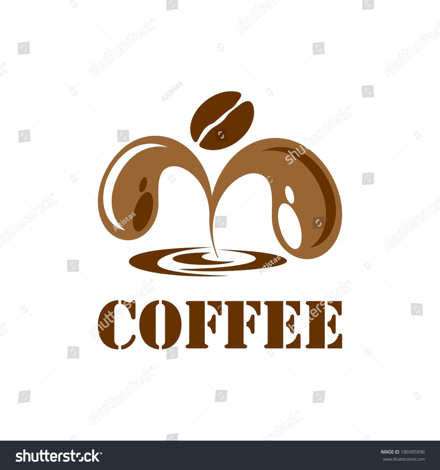 Vector Symbols Coffee Stock Vector (Royalty Free) 186995996 | Shutterstock
