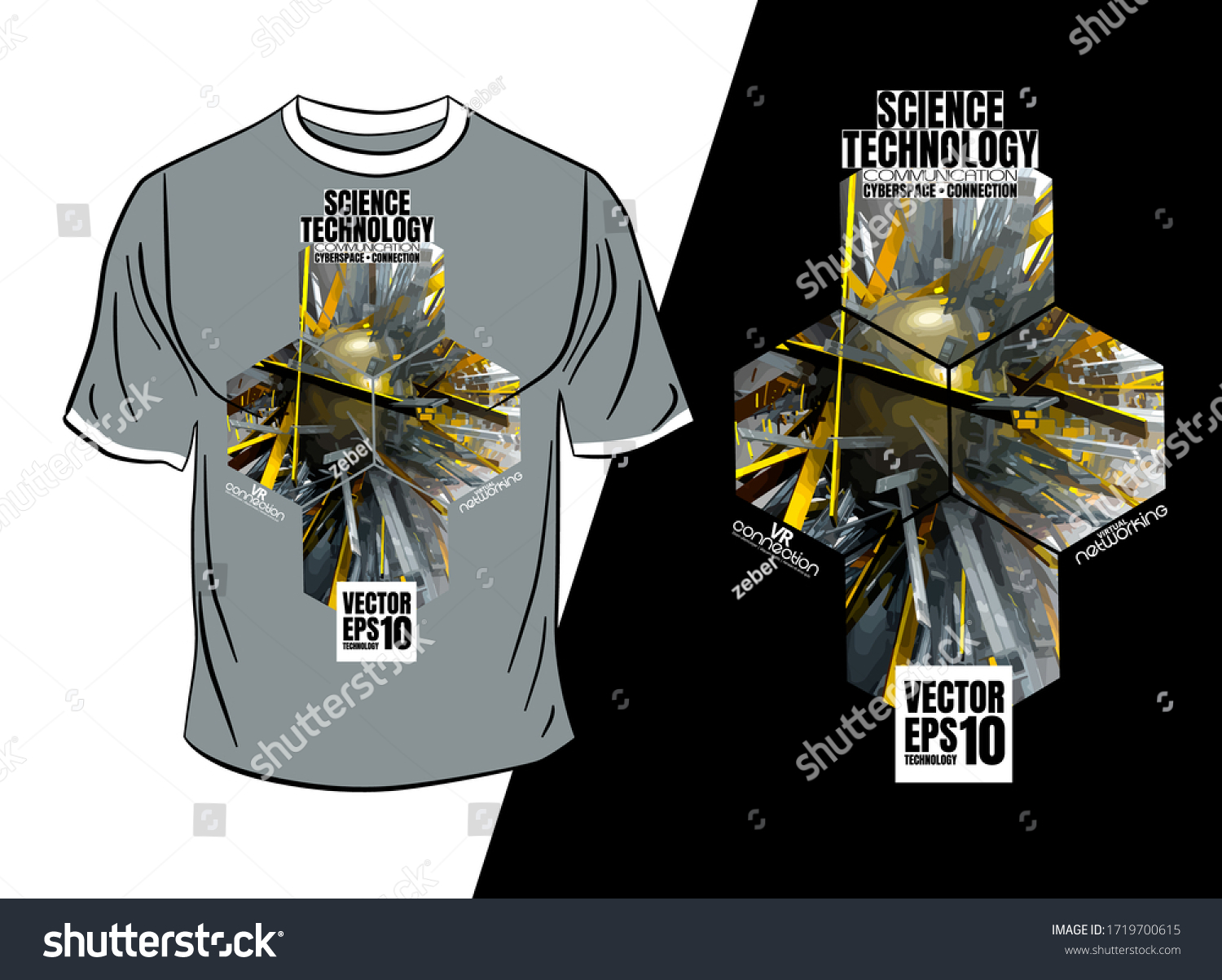 Vector Tshirt Design Abstract Technology Concept Stock Vector (Royalty ...