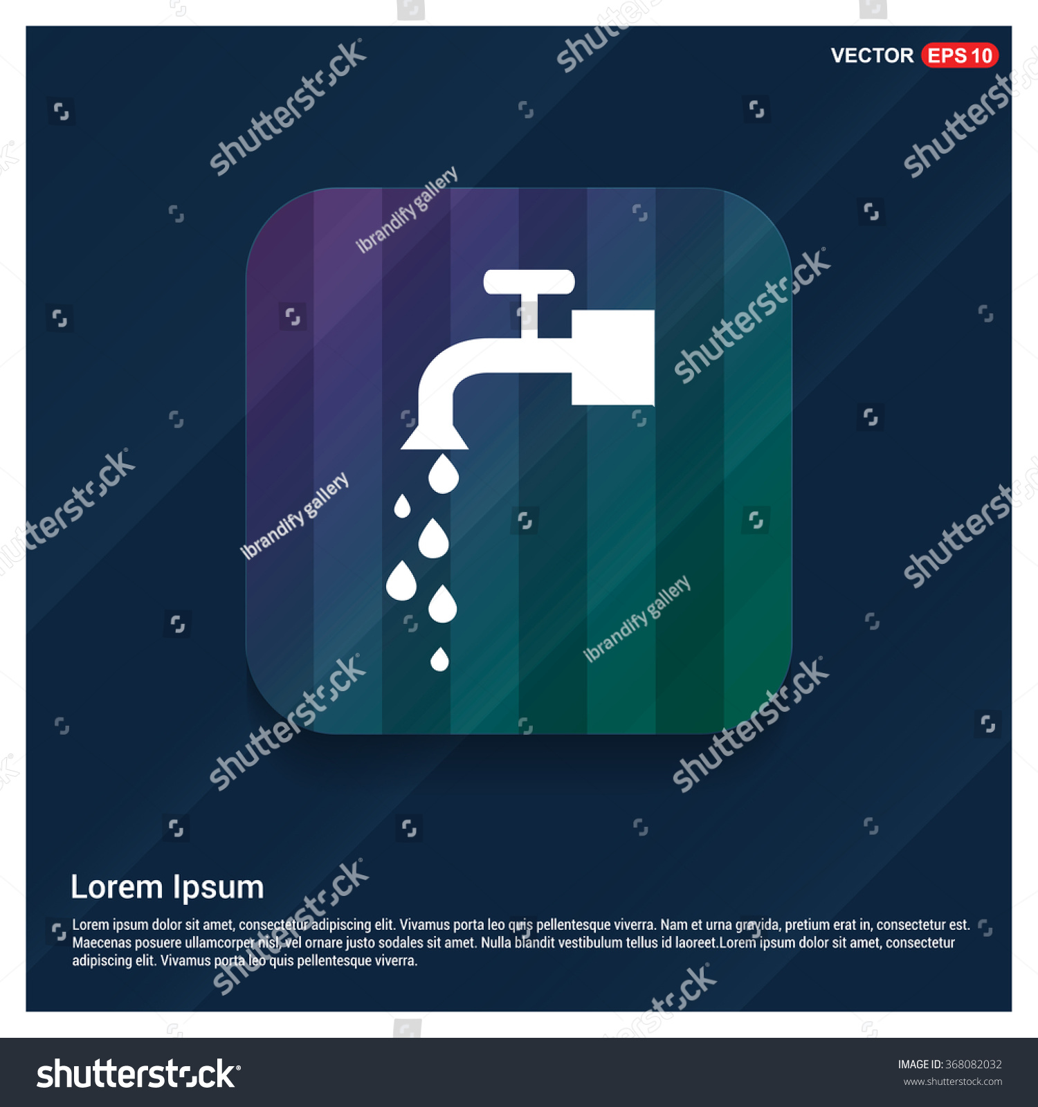 Vector Tap Water Icon Stock Vector (Royalty Free) 368082032 | Shutterstock