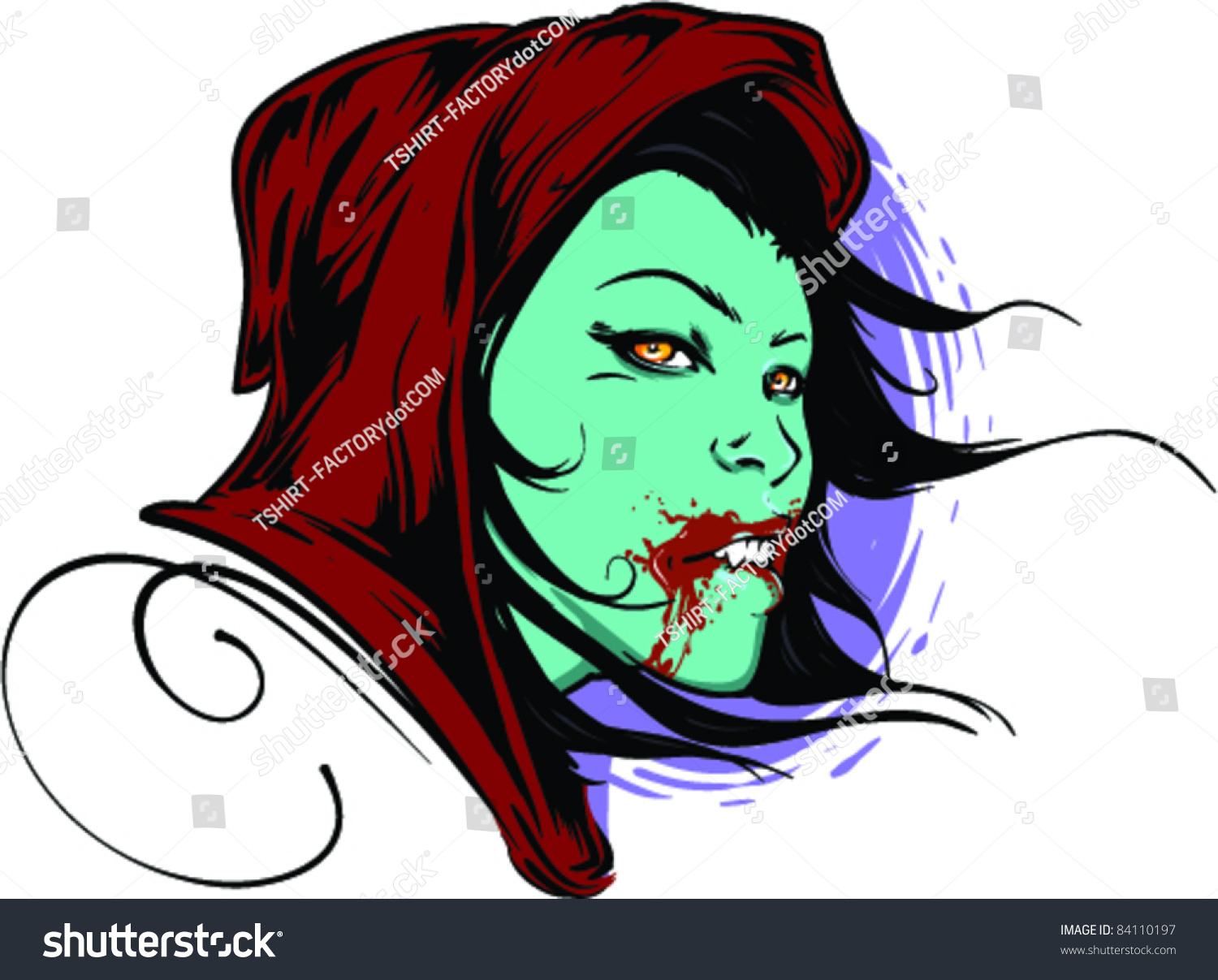 Vector Tattoo Vampire Girl Stock Vector (Royalty Free) 84110197 ...