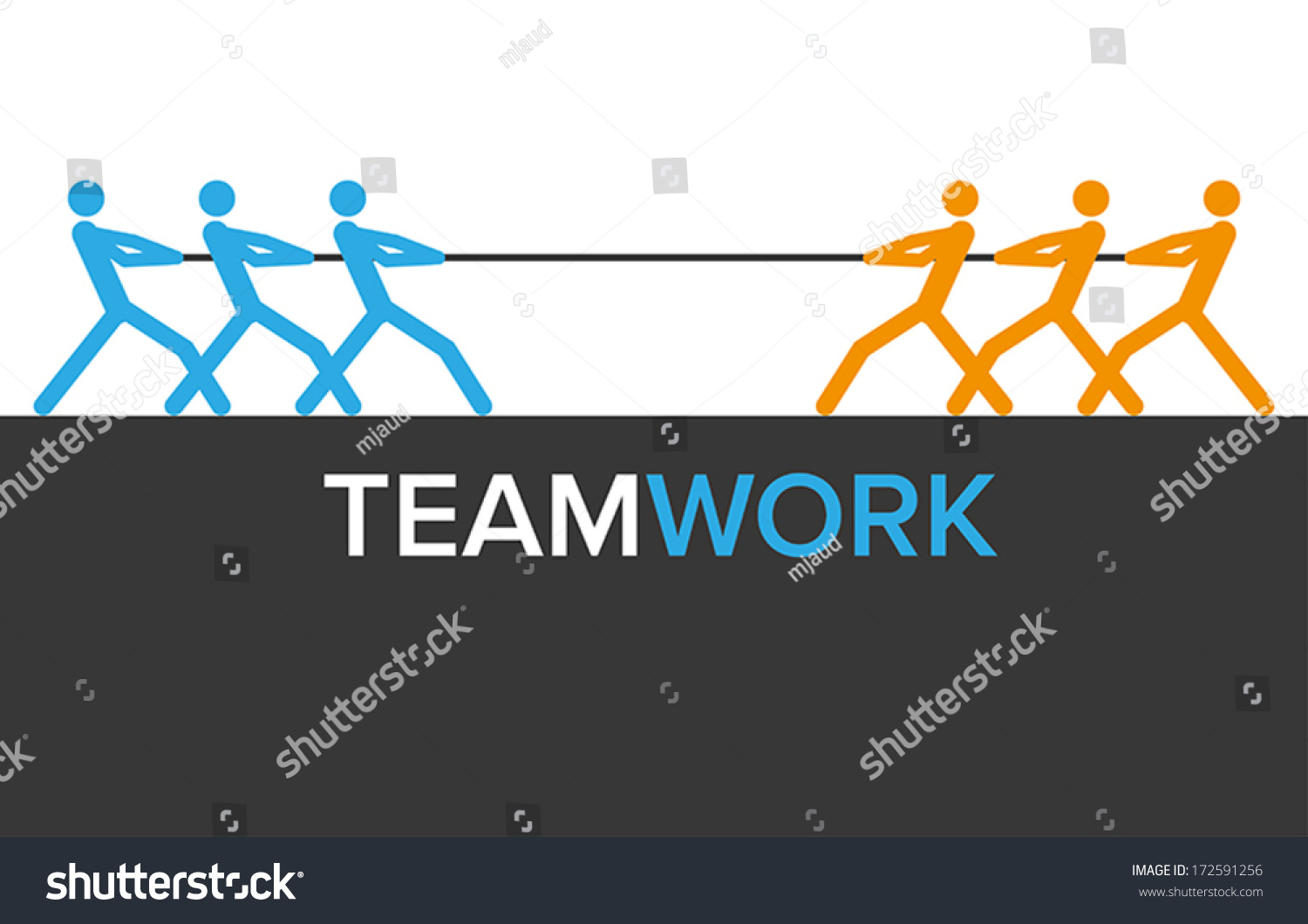 Vector Teamwork Graphics Two Teams Infographics Stock Vector (Royalty ...