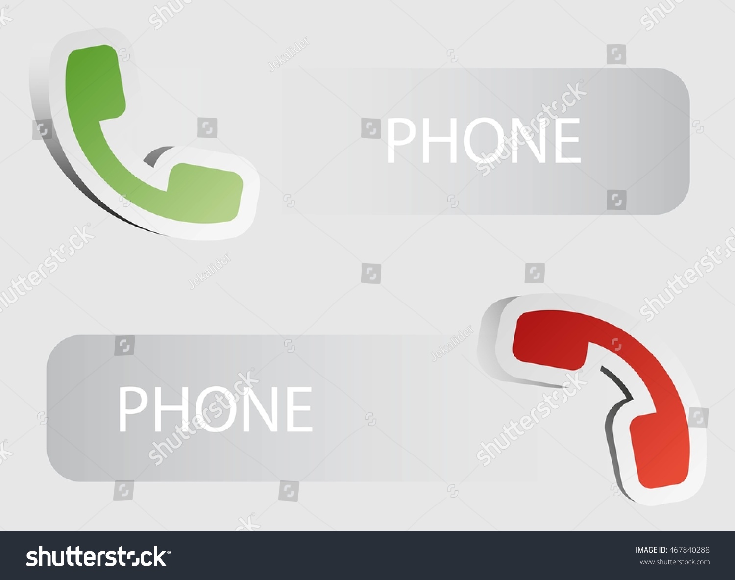 Vector Telephone Receiver Template Web Design Stock Vector (Royalty ...