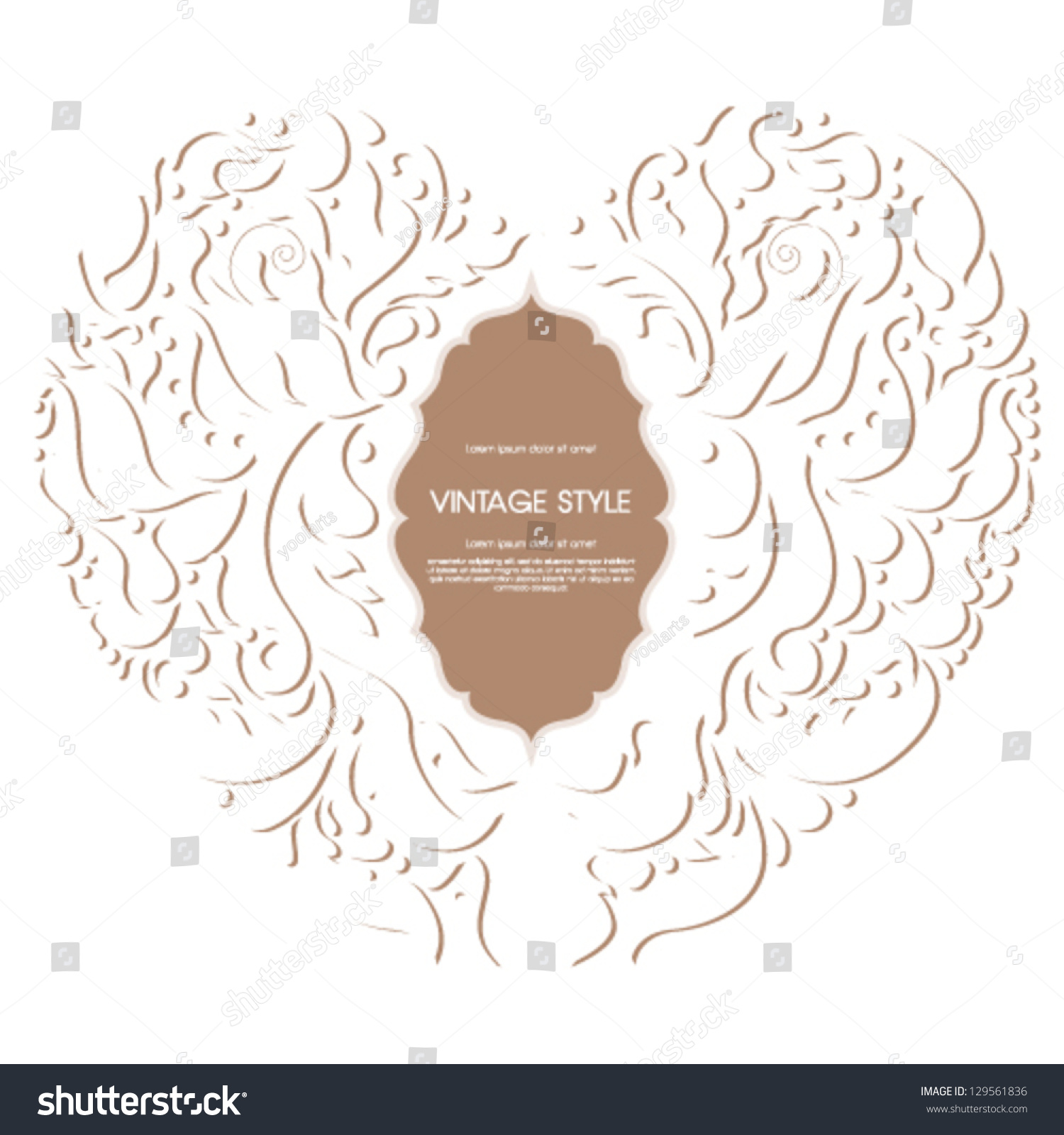 Vector Template Shape Heart Invitation Card: เวกเตอร์สต็อก (ปลอดค่า ...