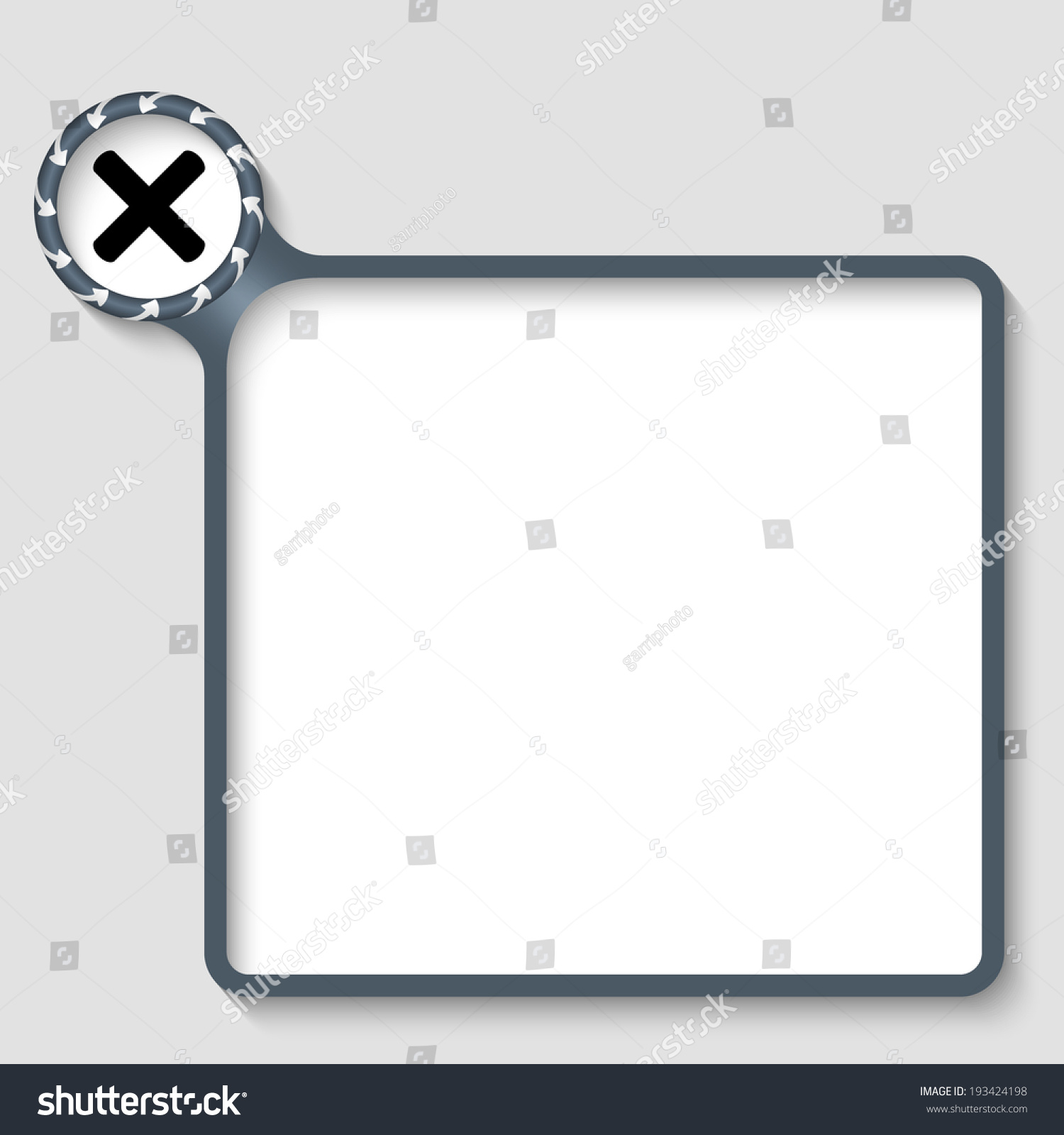 Vector Text Frame Ban Mark Arrows Stock Vector (Royalty Free) 193424198 ...