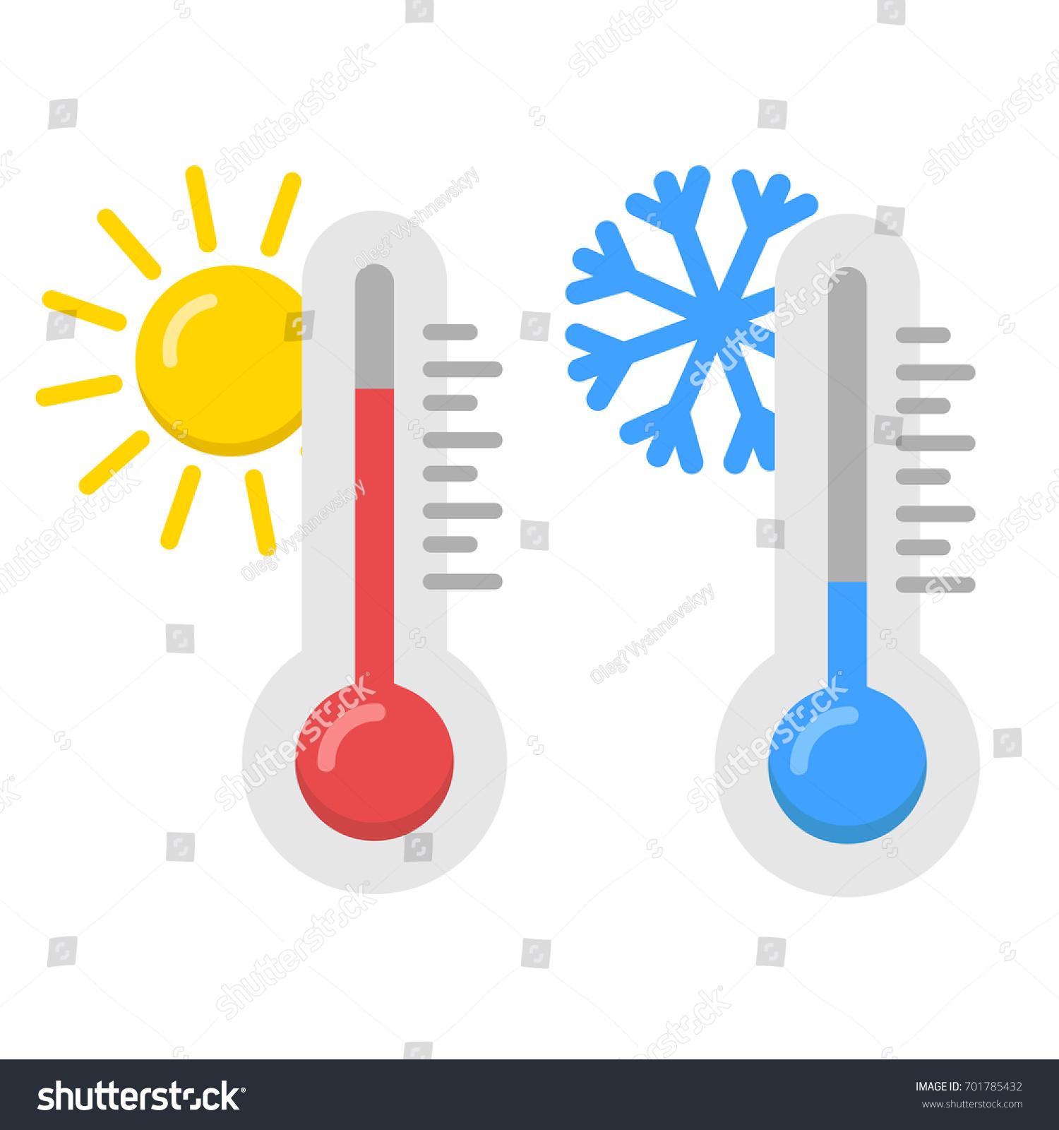Vector Thermometer Icon Weather Forecast Stock Vector (Royalty Free ...