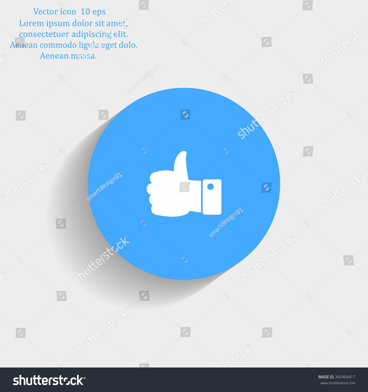 Vector Thumb Icon Stock Vector (Royalty Free) 342404417 | Shutterstock