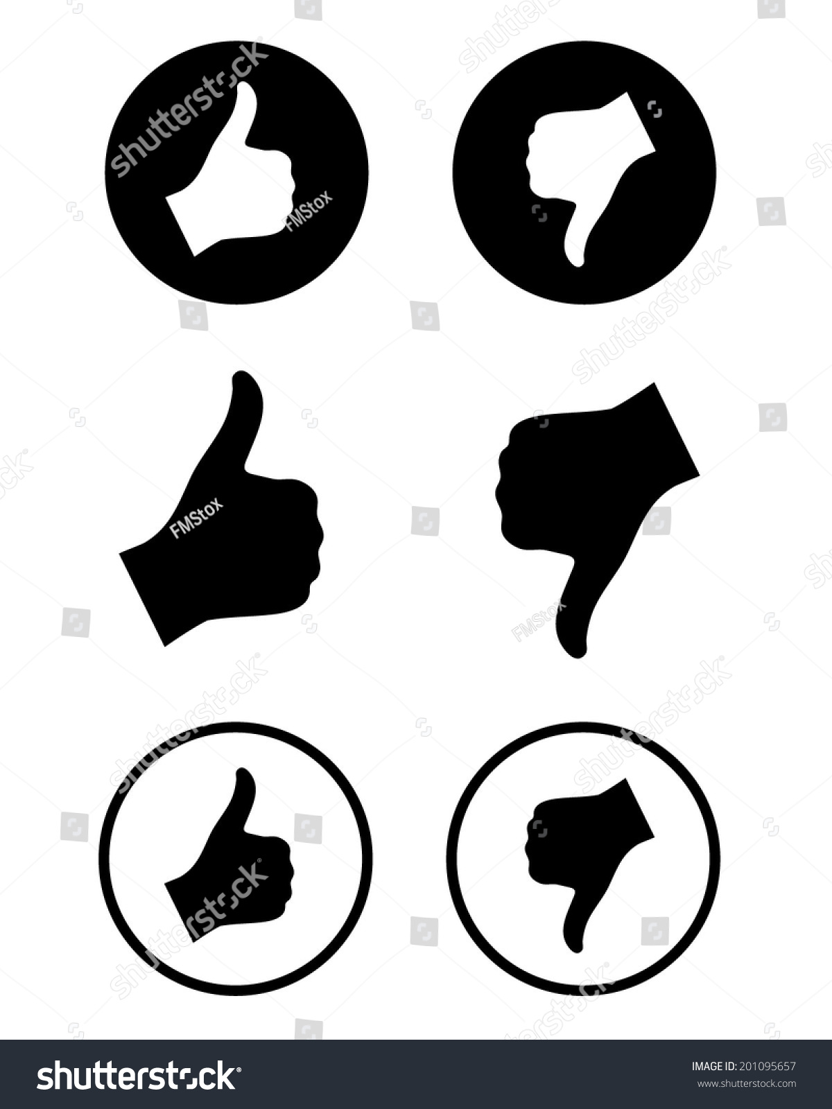 Thumbs Up Down Icon Vector
