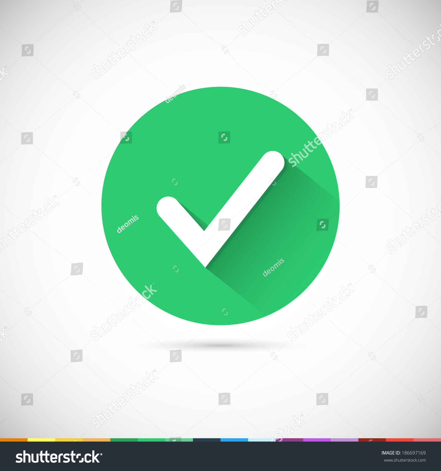 Vector Tick Icon. Flat Ui. Vector Illustration Eps10. - 186697169 ...