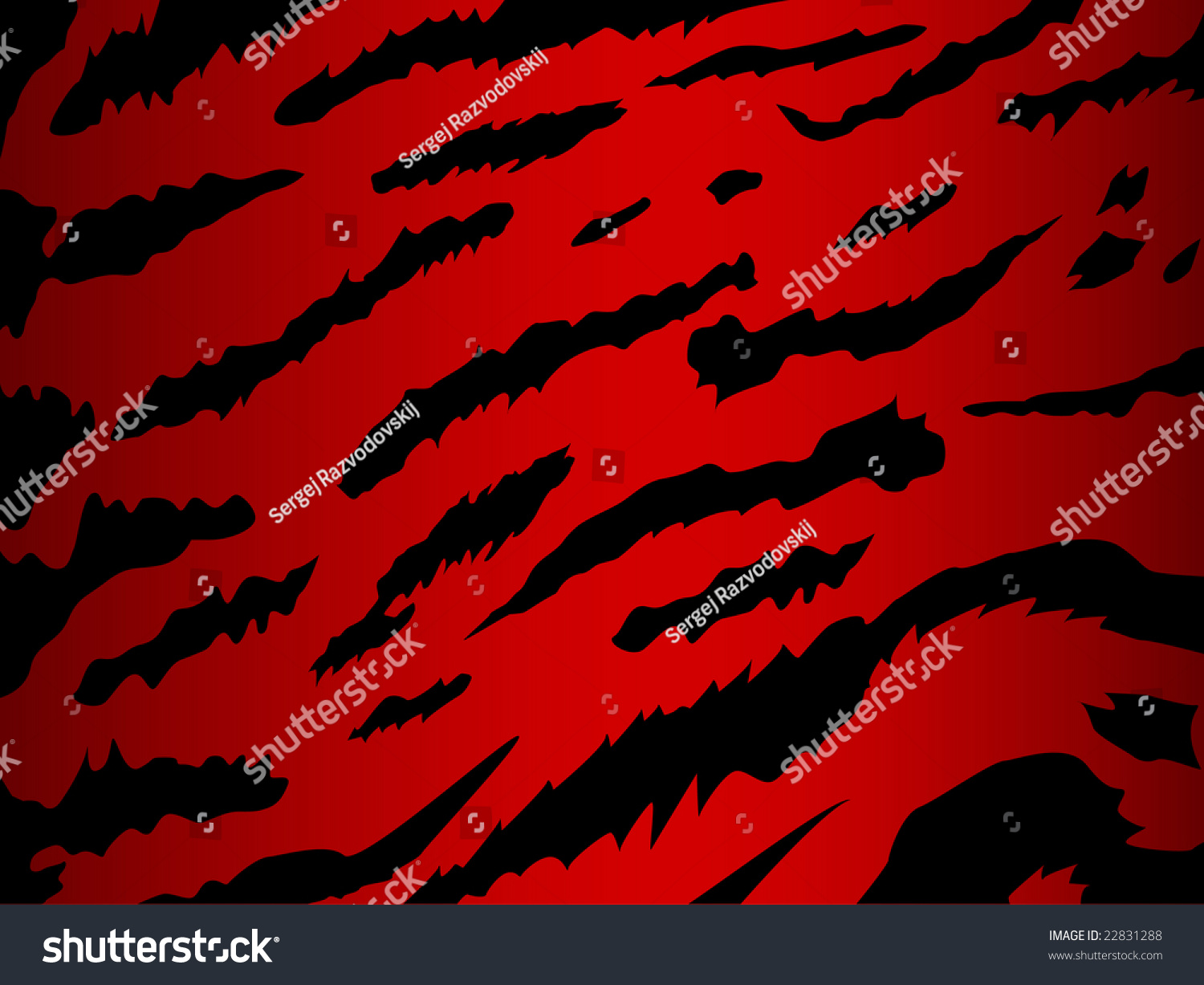 Vector Tiger Skin Background Red: vector de stock (libre de regalías ...