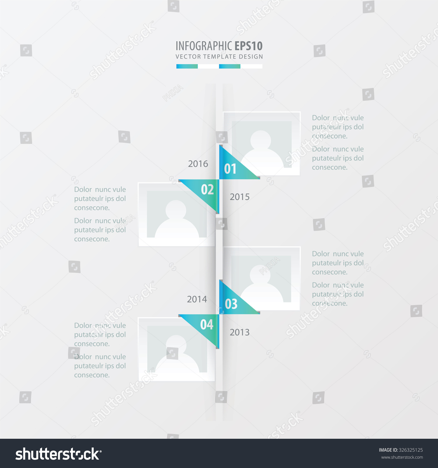 Vector Timeline Blue Gradient Color Stock Vector (Royalty Free ...