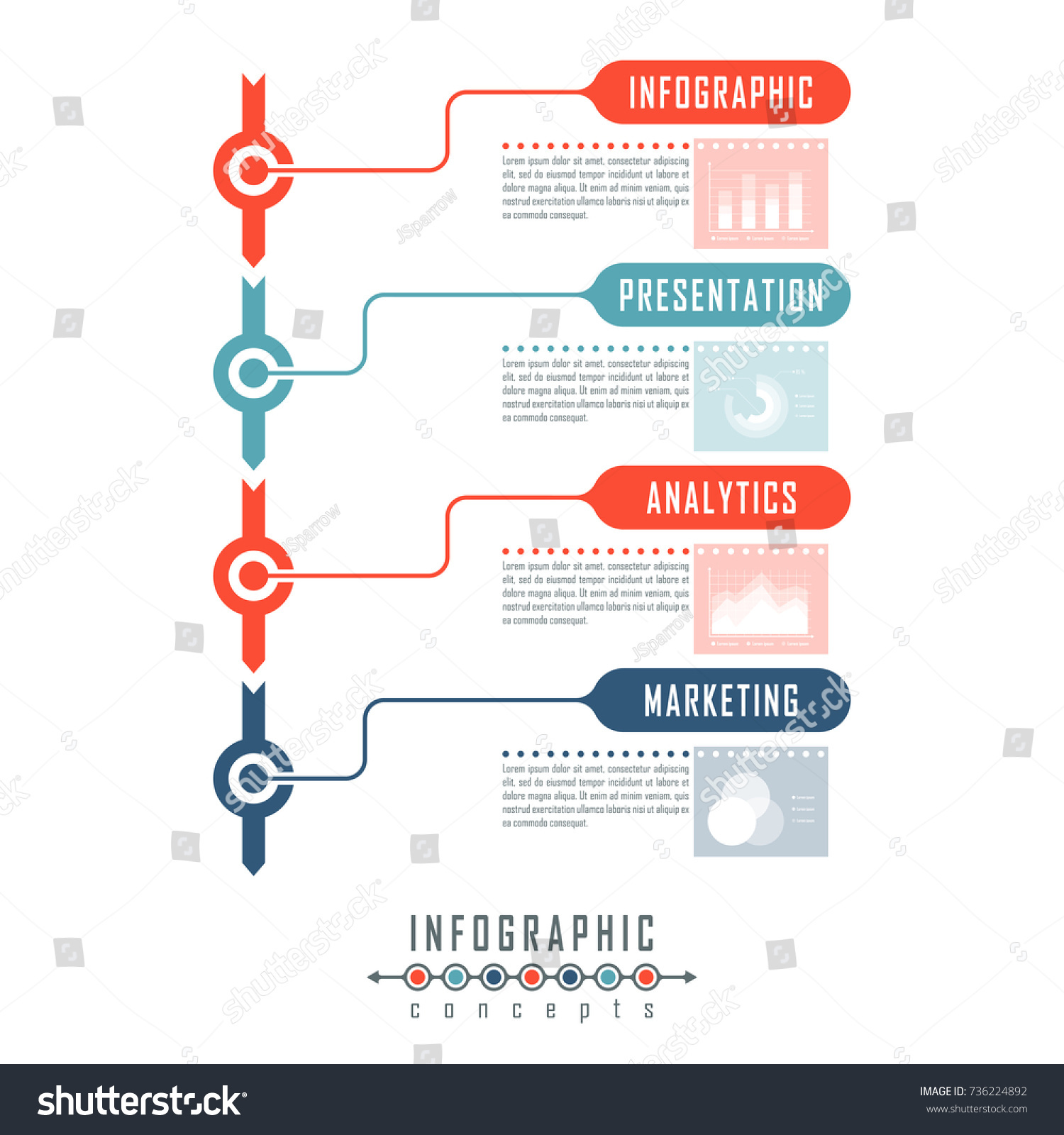 Vector Timeline Infographics Chart Diagram Web Stock Vector (Royalty ...