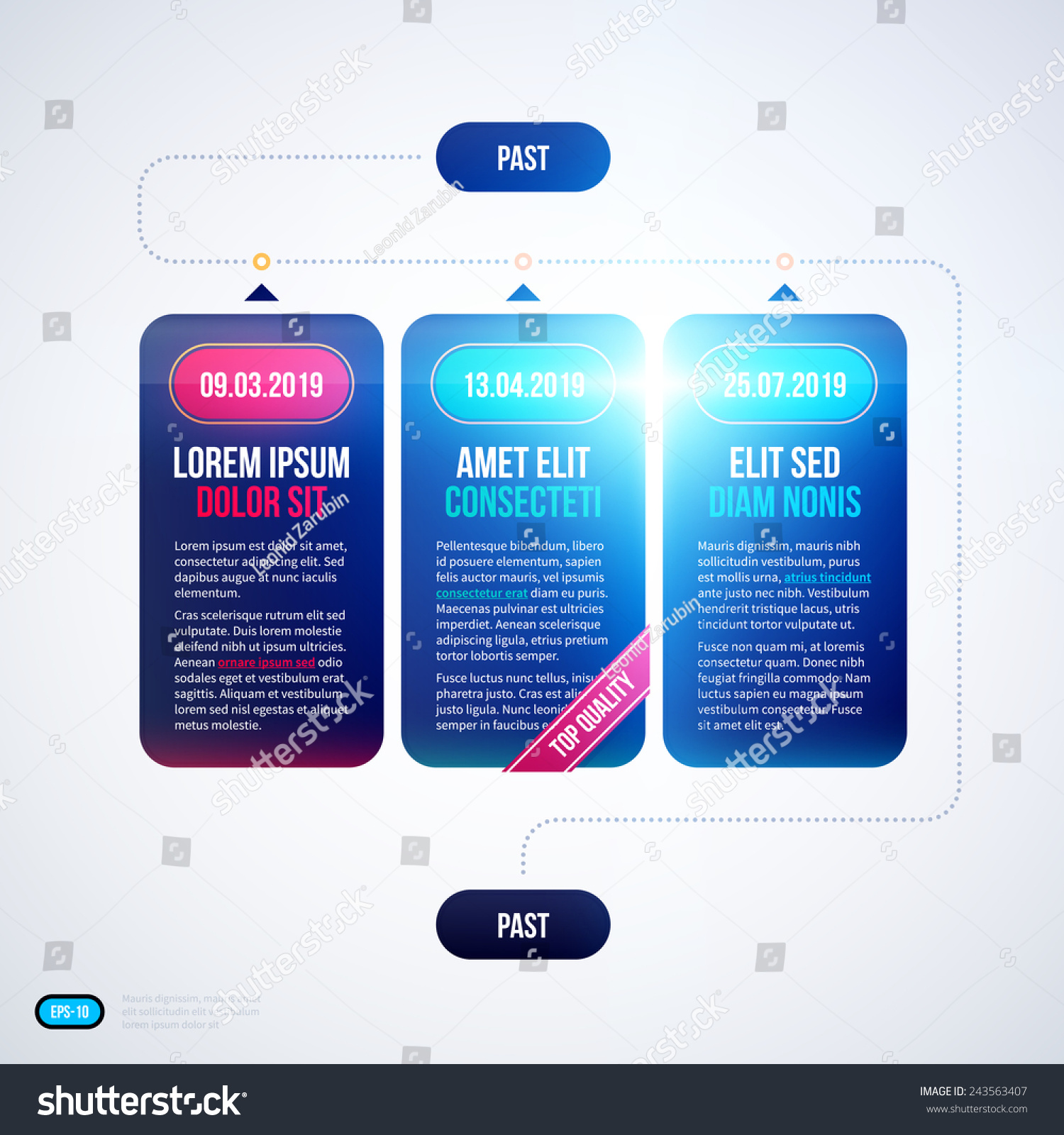 Vector Timeline Template On White Background: vector de stock (libre de ...