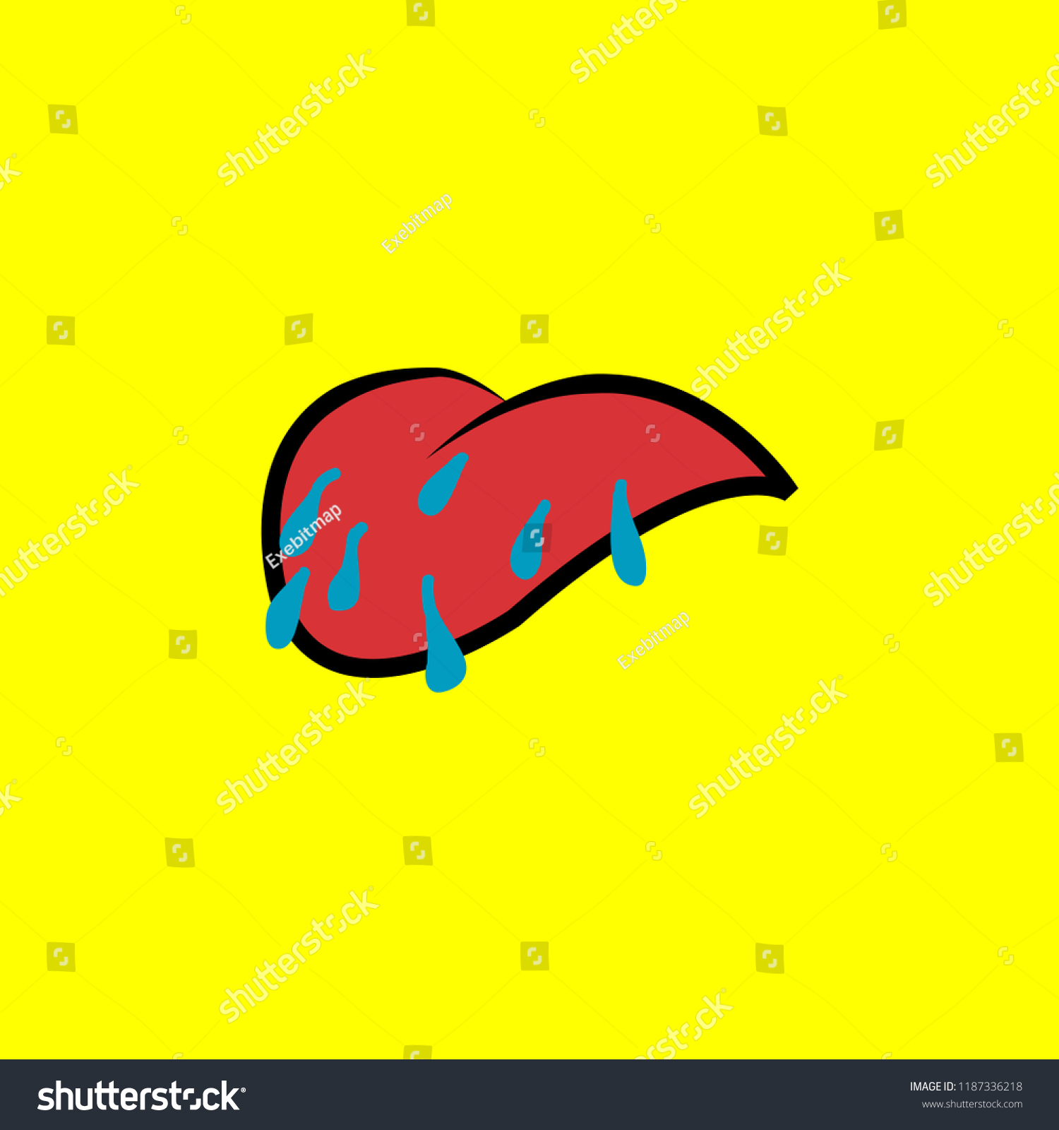 Vector Tongue Saliva Stock Vector (Royalty Free) 1187336218 | Shutterstock