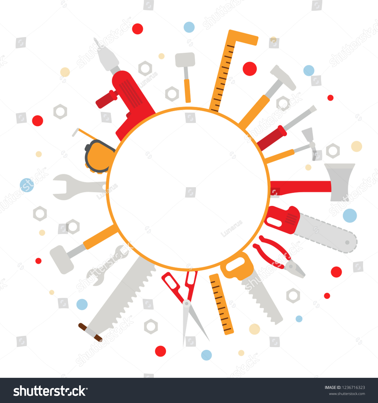 Vector Tools Icons Diy Design Template Stock Vector (Royalty Free ...