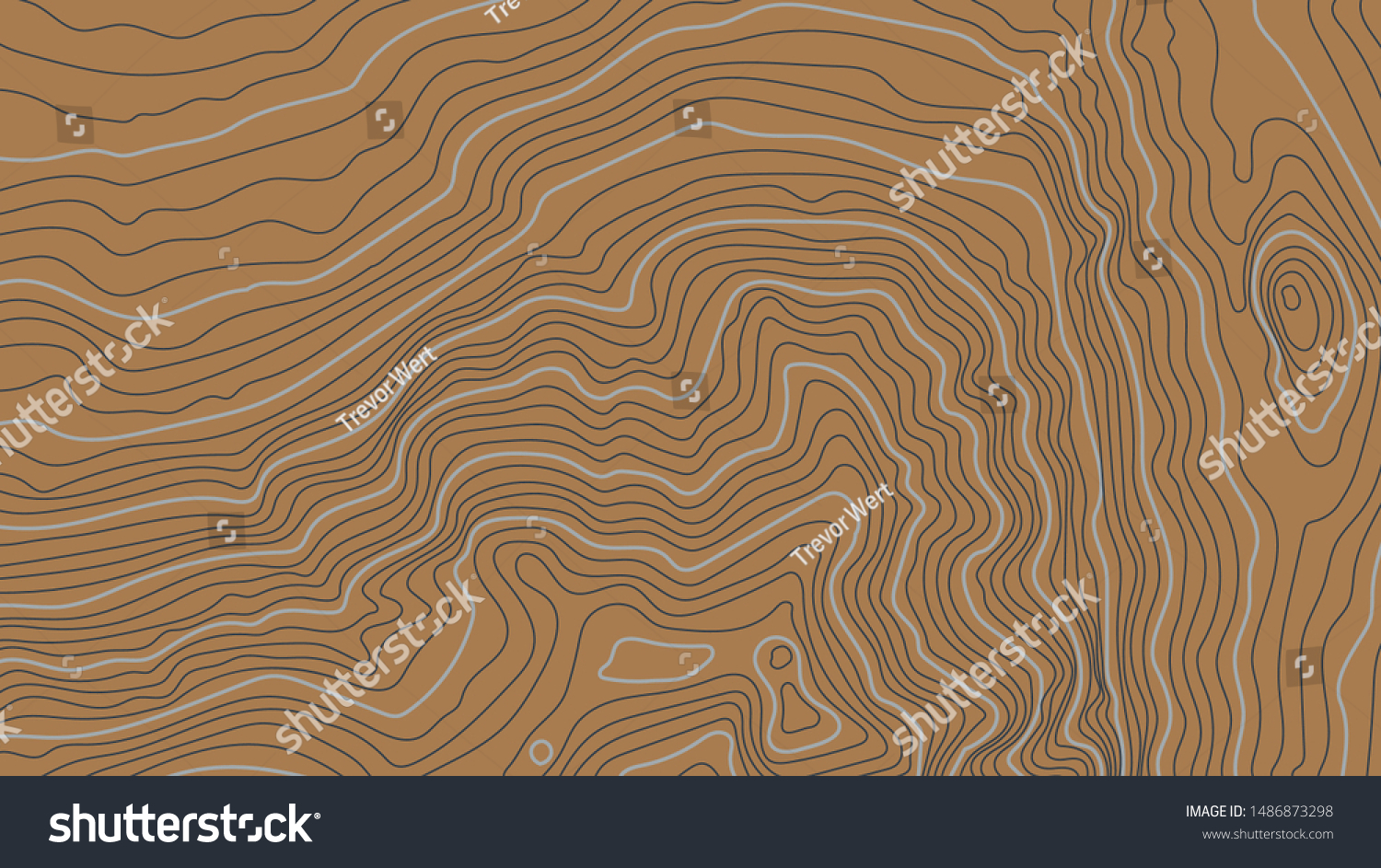 Vector Topographic Map Desert Tan Background Stock Vector (Royalty Free ...