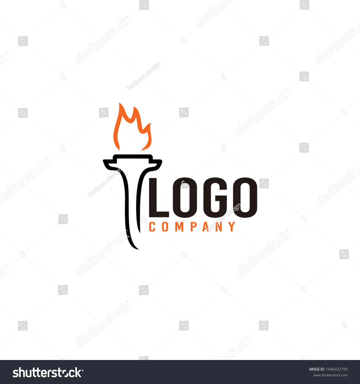 Vector Torch Logo Design Inspiration: เวกเตอร์สต็อก (ปลอดค่าลิขสิทธิ์ ...