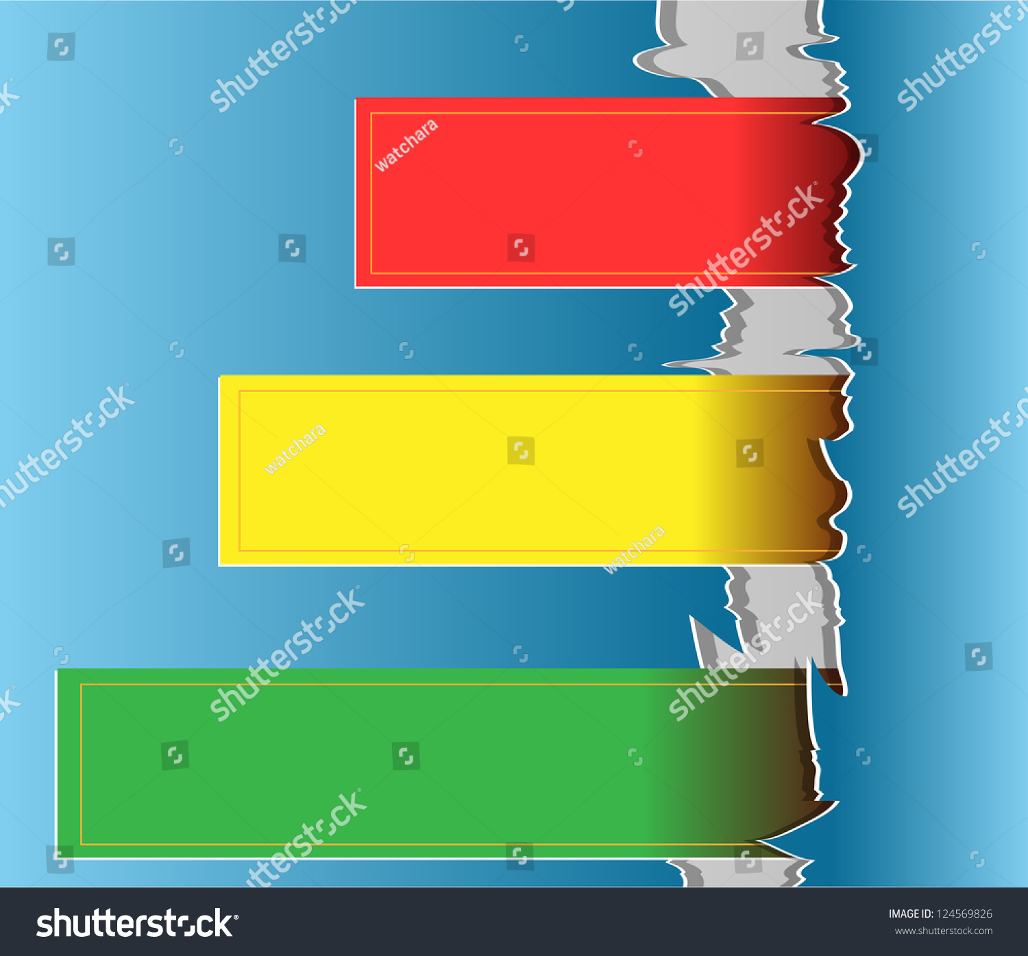 Vector Torn Paper Label May Be Stock Vector (Royalty Free) 124569826 ...
