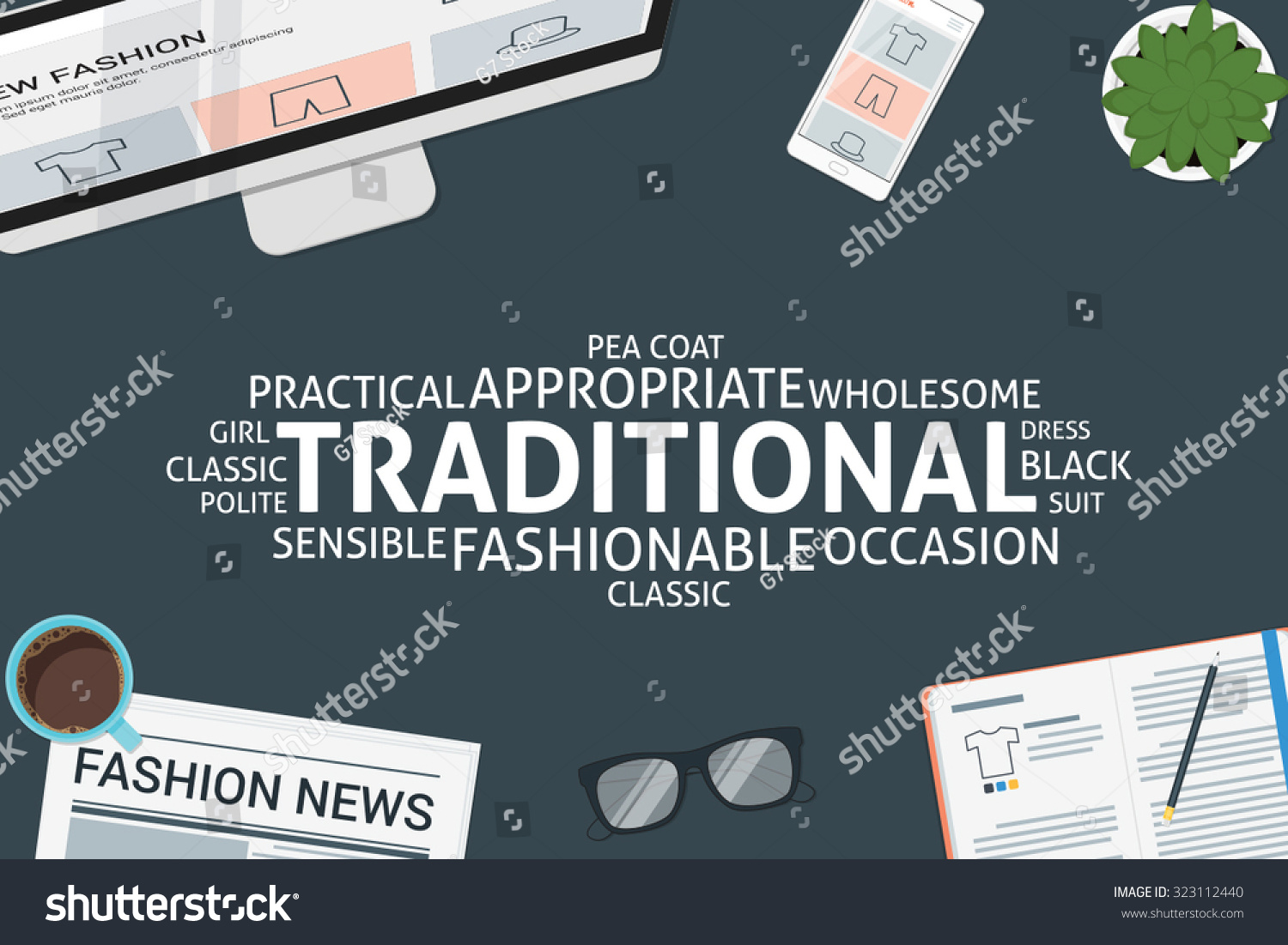 Vector Traditional Concepttemplate Stock Vector (Royalty Free) 323112440