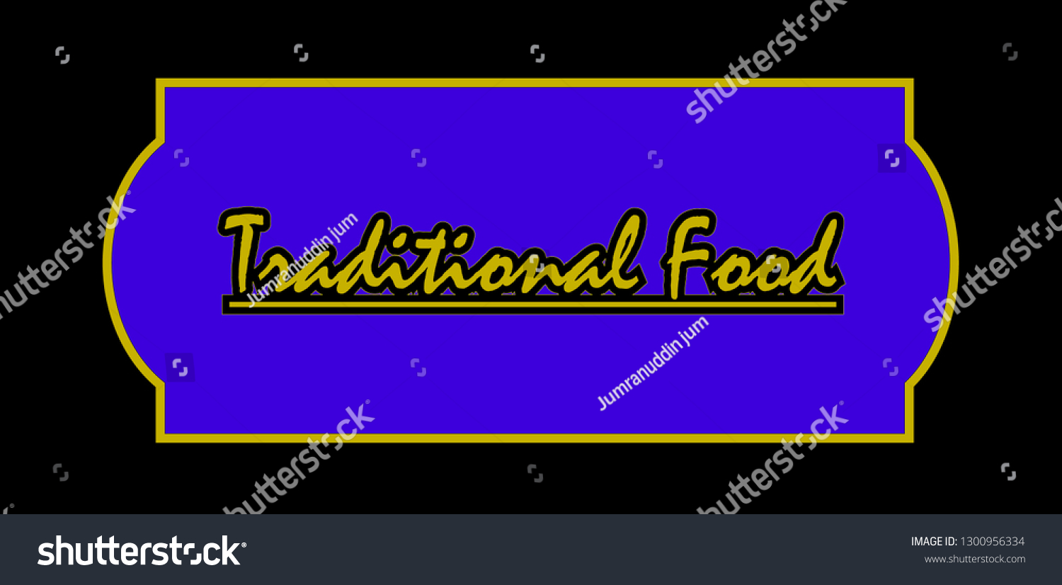 Vector Traditional Food Stock Vector (Royalty Free) 1300956334 ...