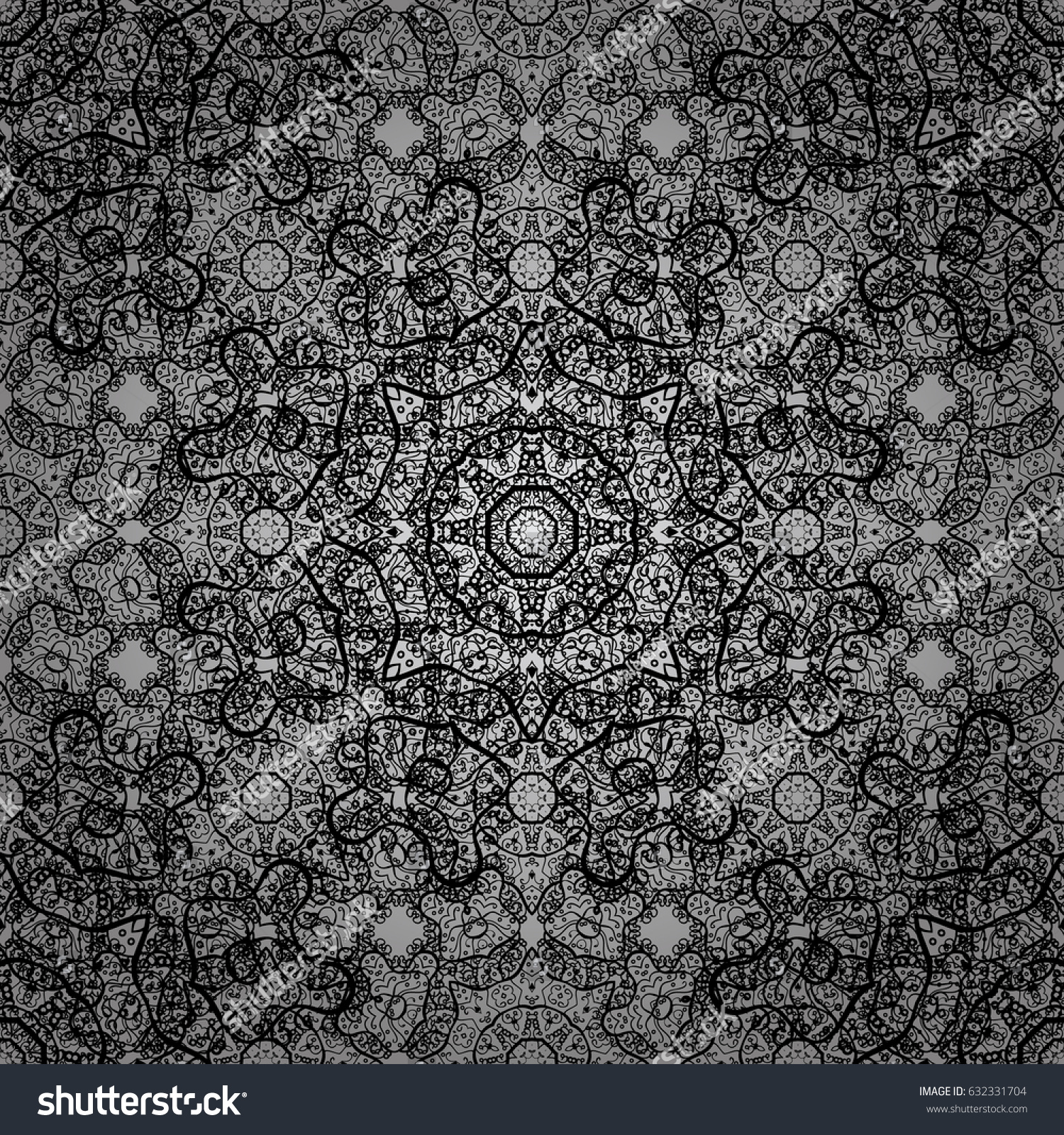 Vector Traditional Orient Ornament Dim Pattern Stock Vector (Royalty ...